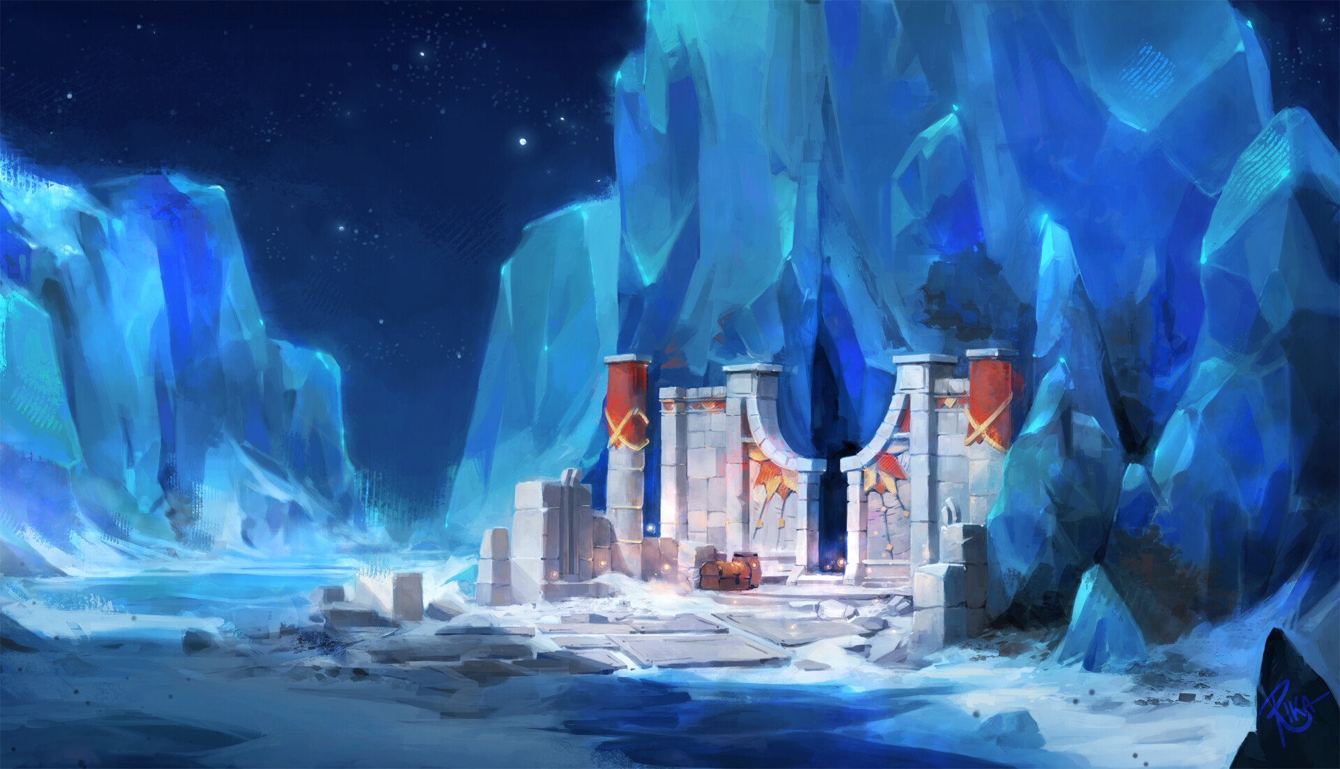 ArtStation - A Glacial Tomb