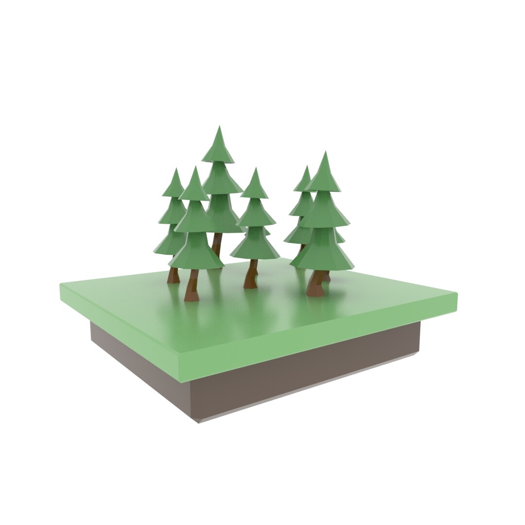 ArtStation - Low Poly Trees