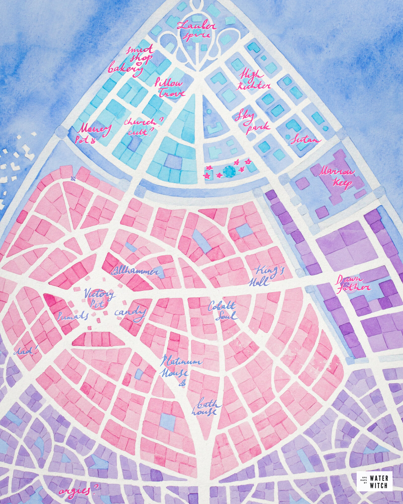 Water Witch RPG - Jester's Fantastic Map of Zadash