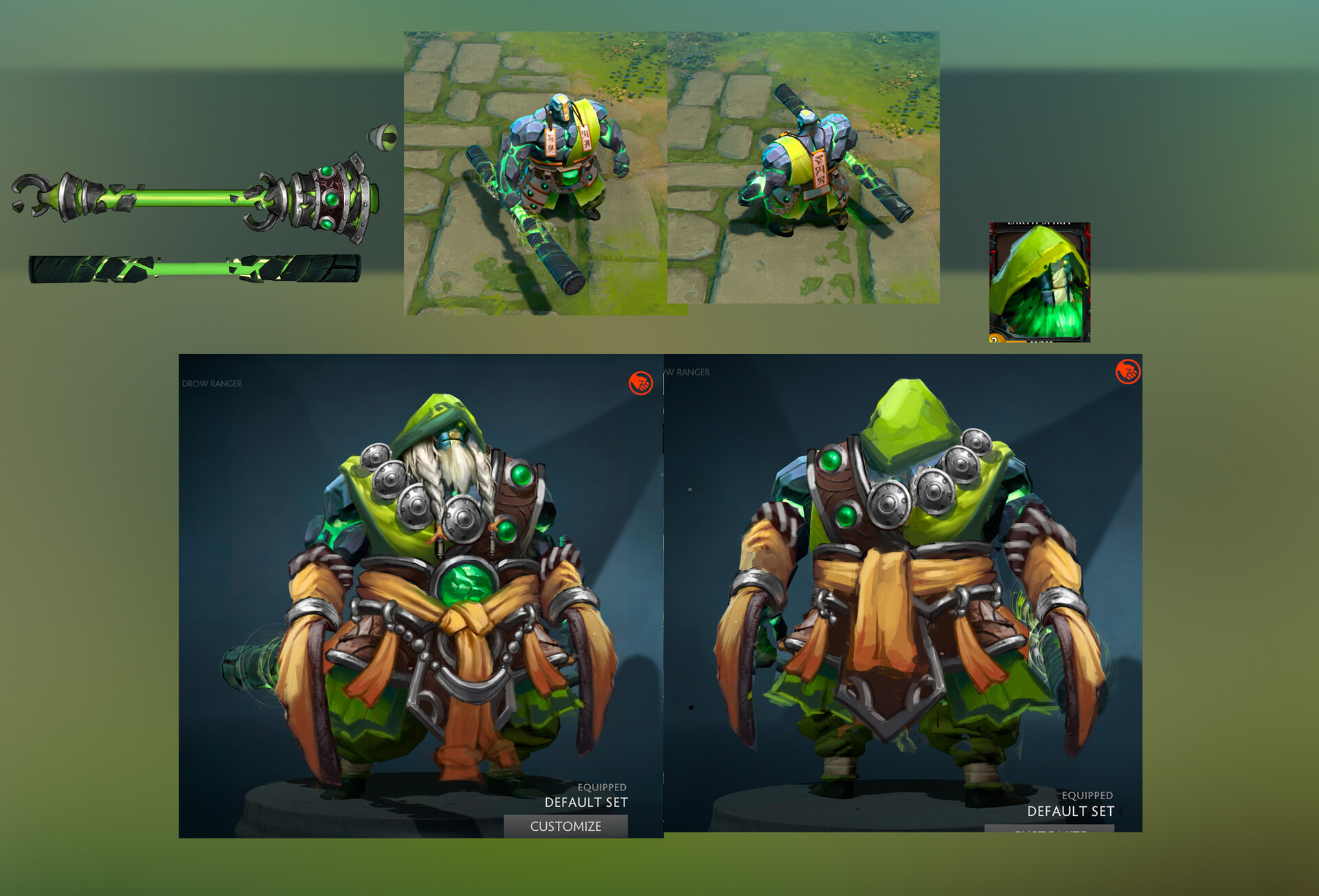 Vlad Lisin - Monk Of The Lost Mountains - Earth Spirit set for DOTA2
