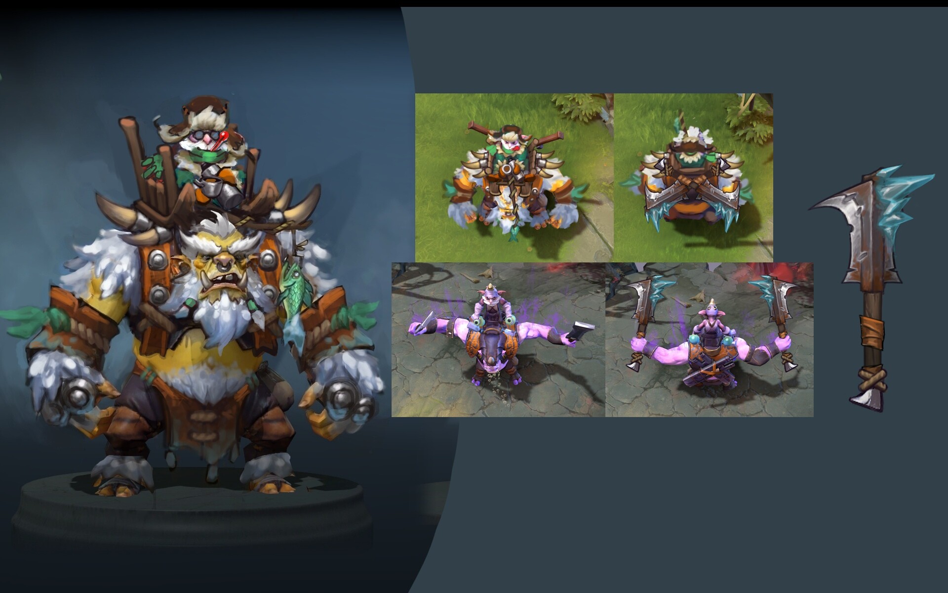 ArtStation - Yeti Rider - Alchemist set for DOTA2
