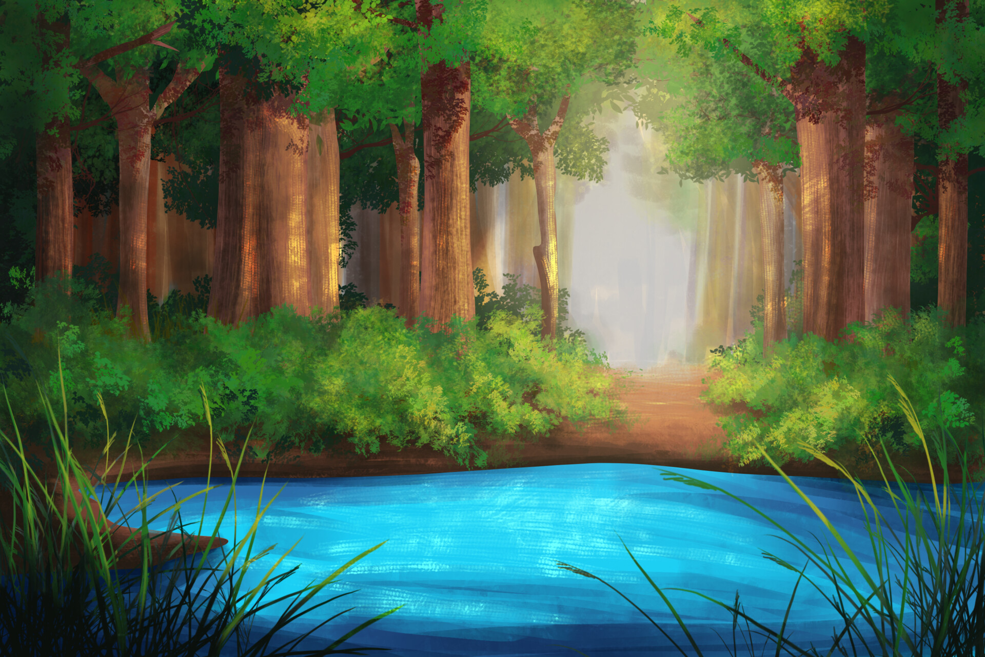 ArtStation - forest study