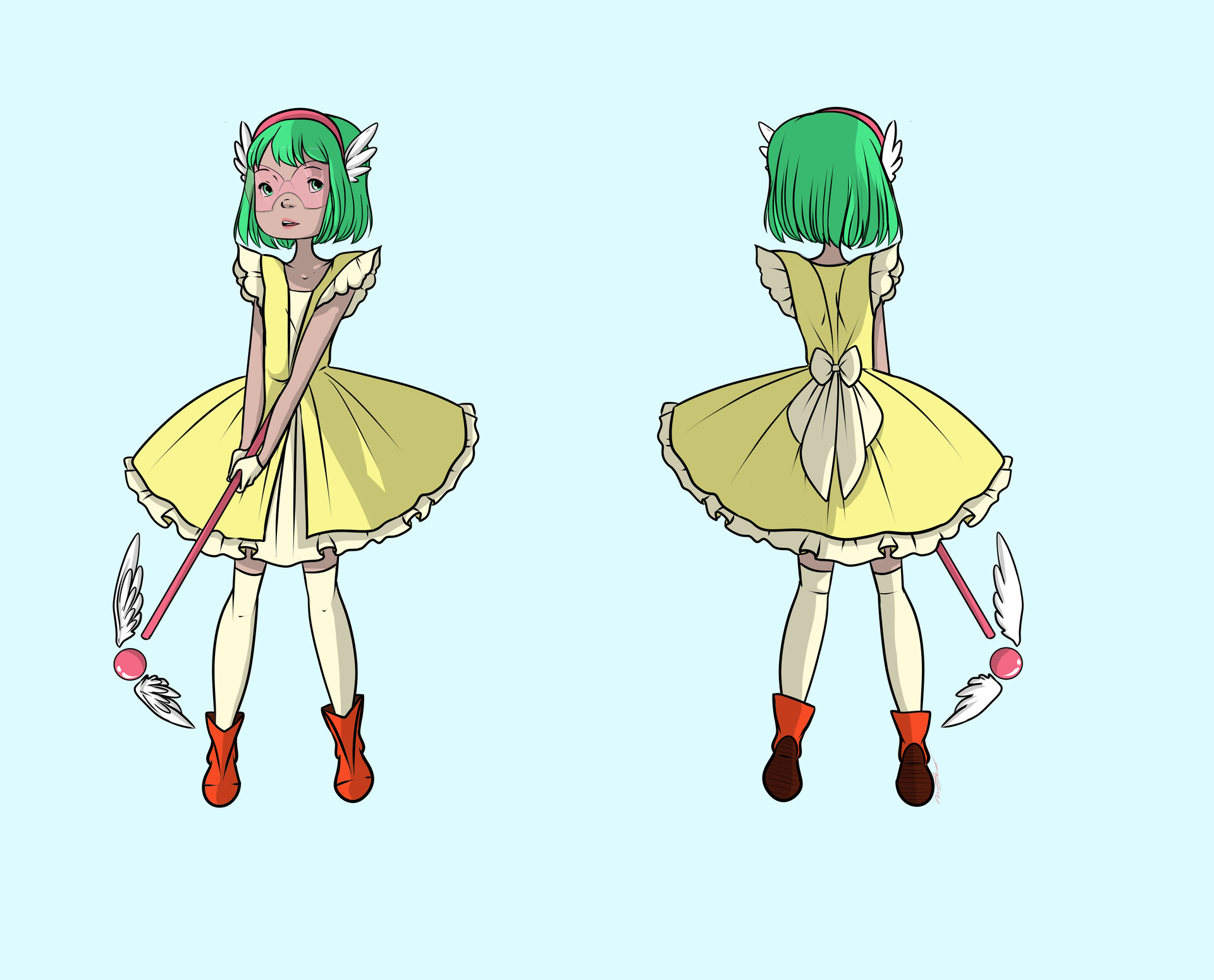 ArtStation - 2d character design "magic girl"