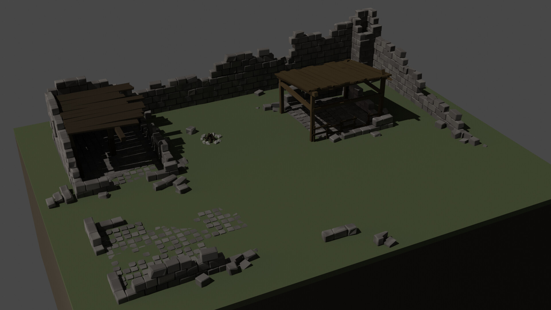 ArtStation - Low-poly Ruins