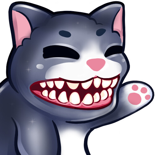ArtStation - Stitch cat wave twitch emote