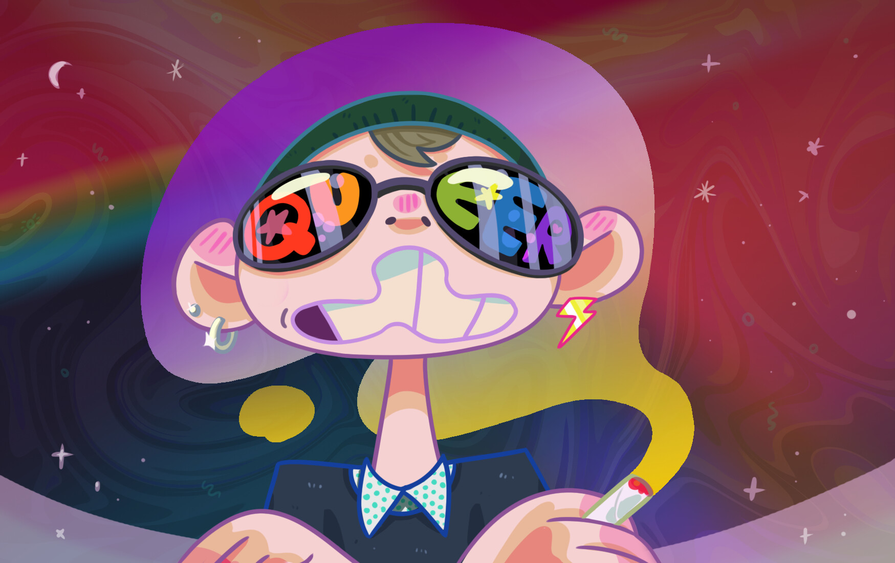 ArtStation - Psychedelic cartoonish icons