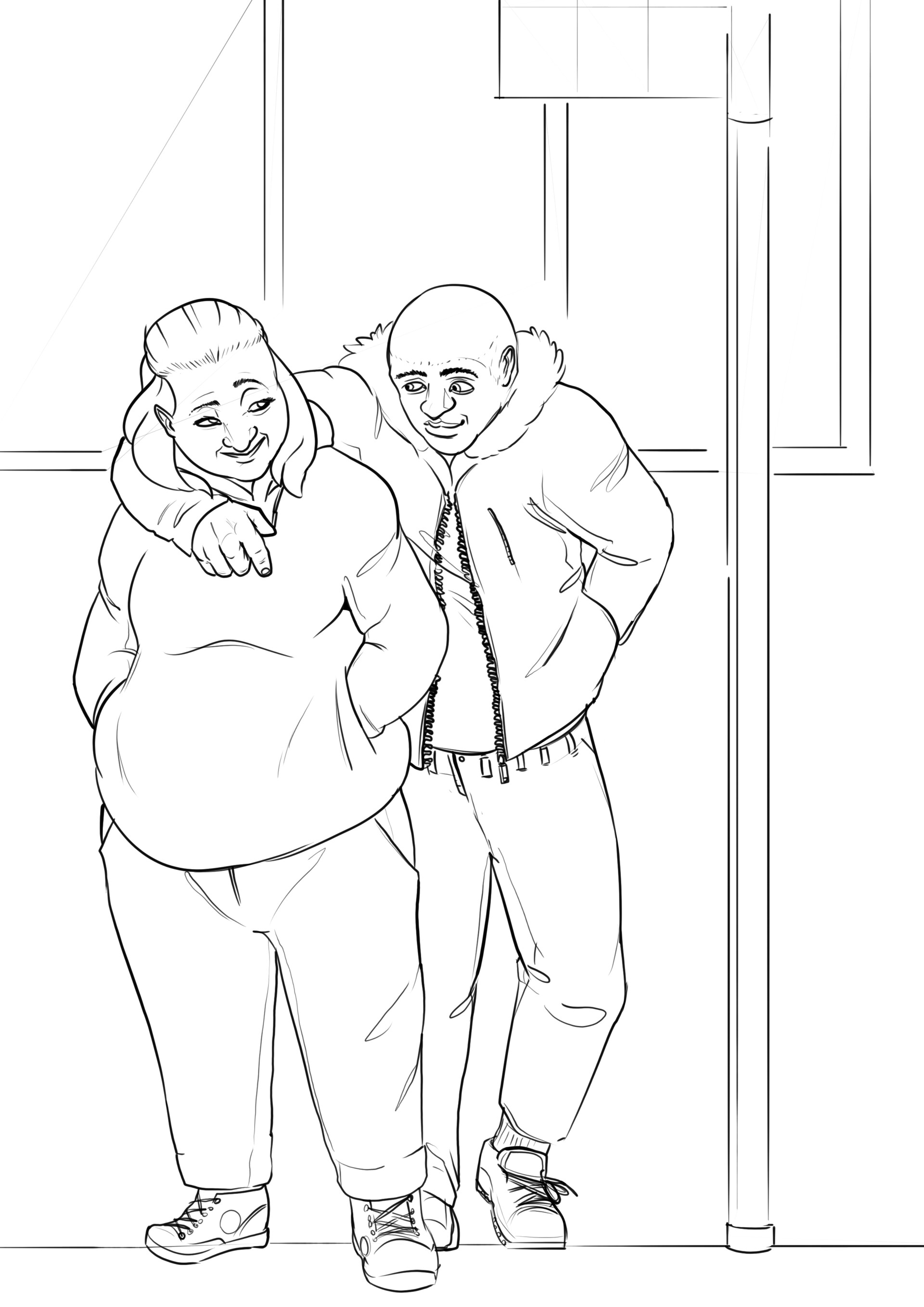 ArtStation - University Work, Line Art for Comic Book