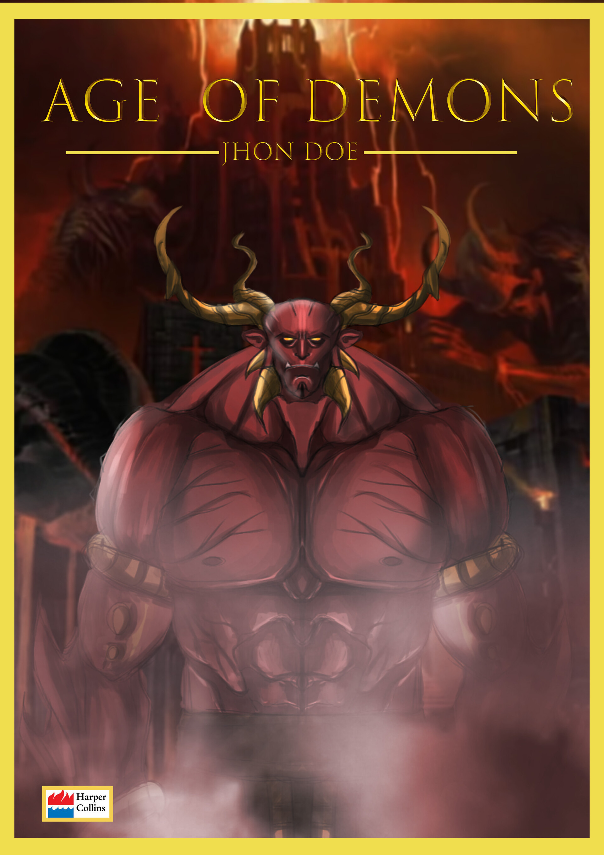 ArtStation - age of demons - book cover illustration