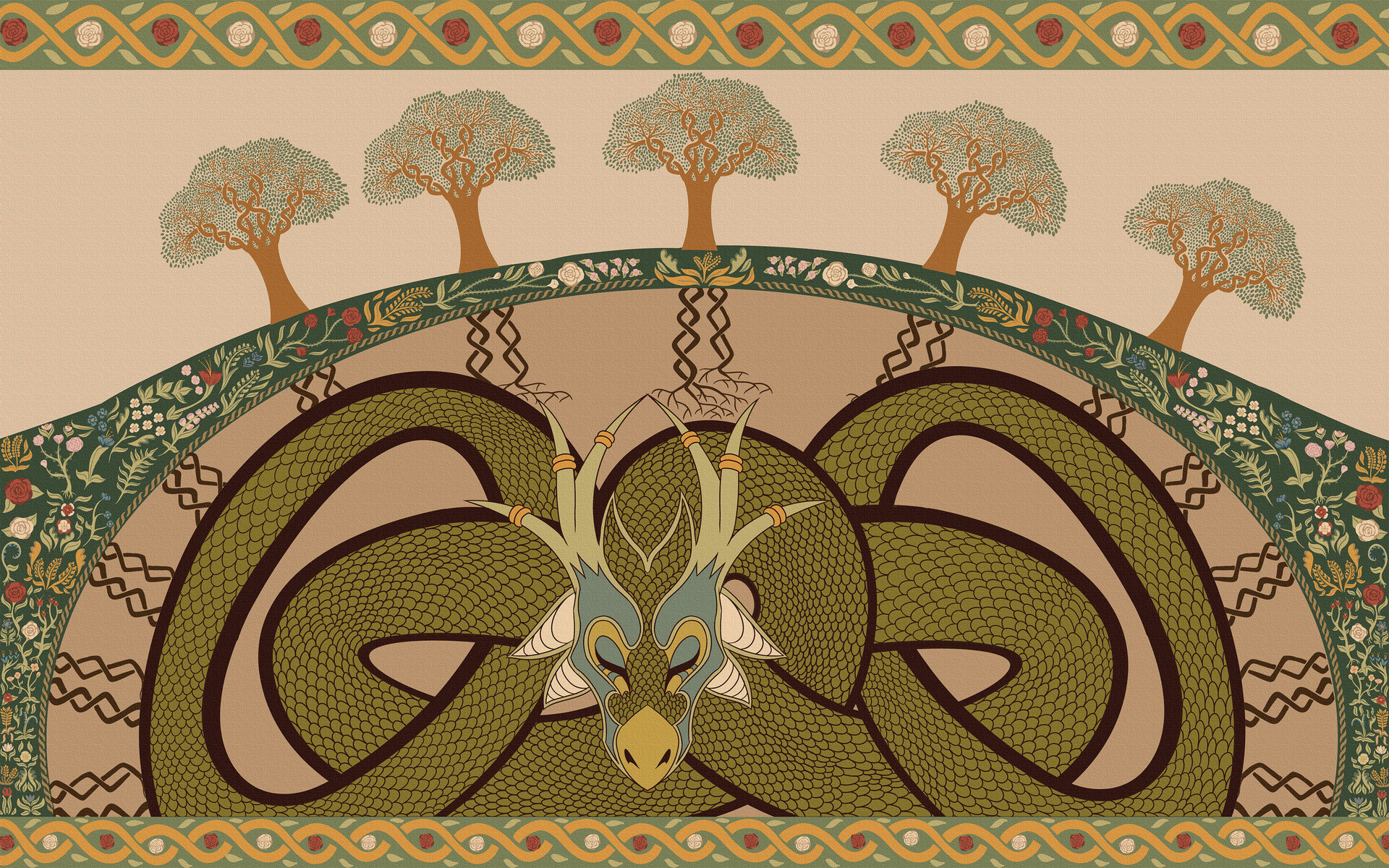 ArtStation - Sloth Dragon Tapestry