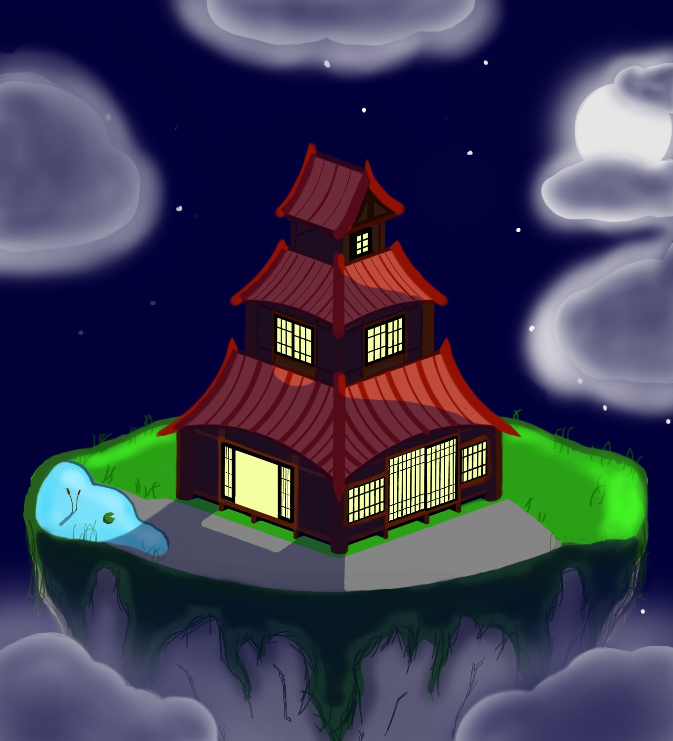 ArtStation - Floating temple