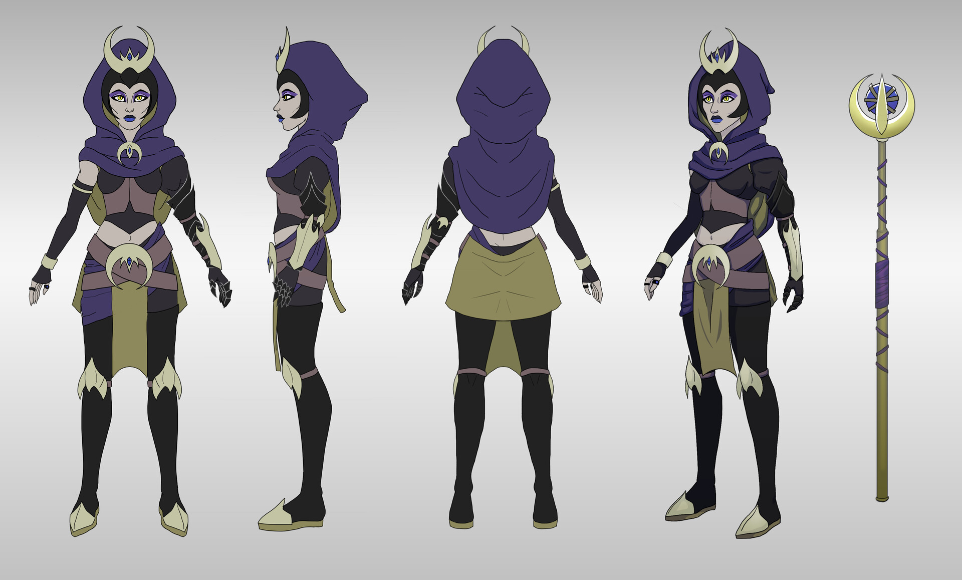 ArtStation - Moon Witch - Character Design Turnaround