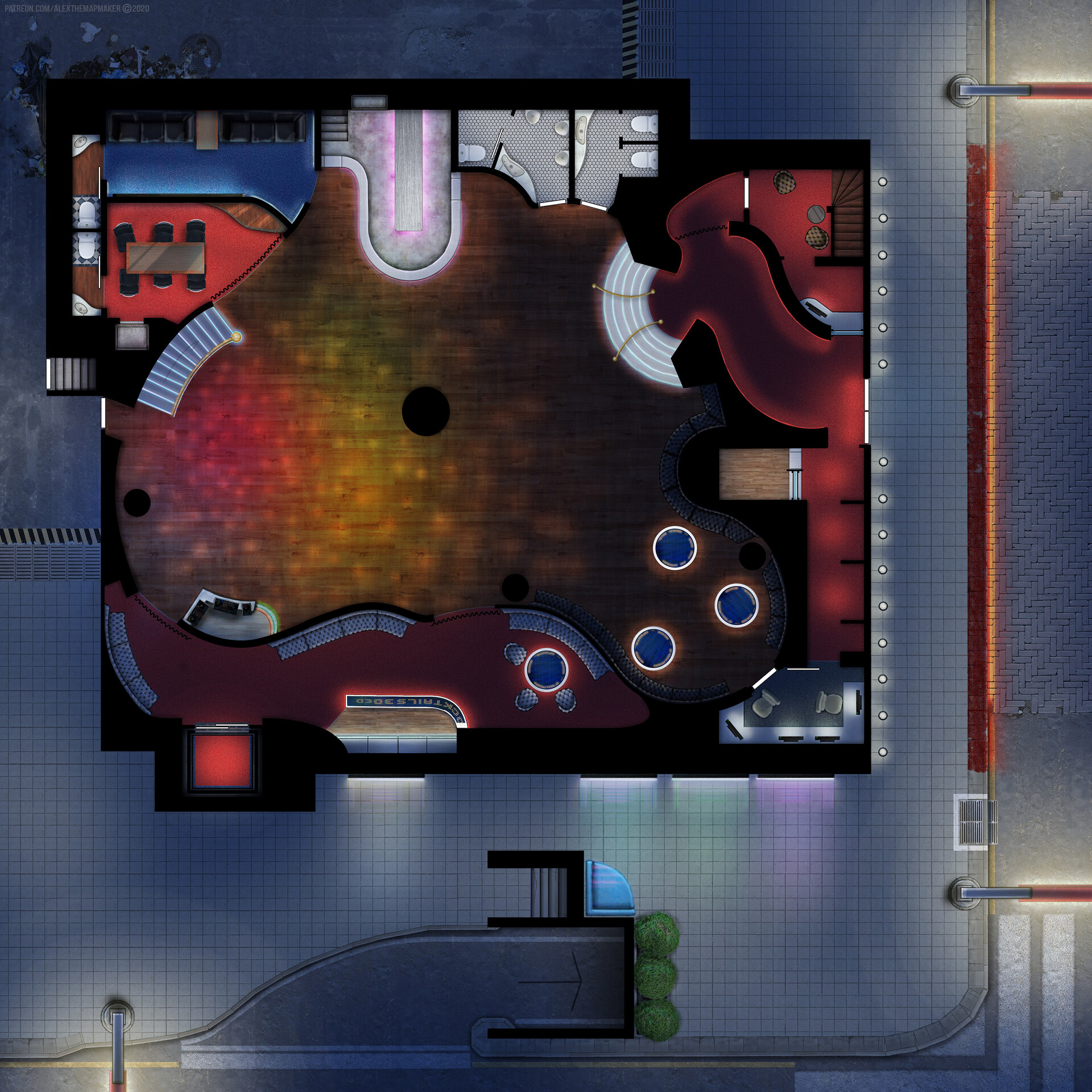 ArtStation - BATTLEMAP - Nightclub, First