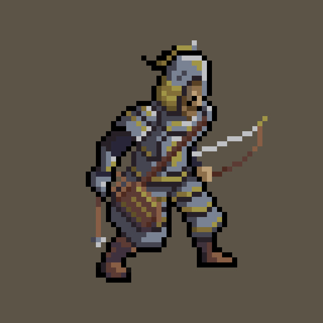 ArtStation - Mongol_archer(pixel art)