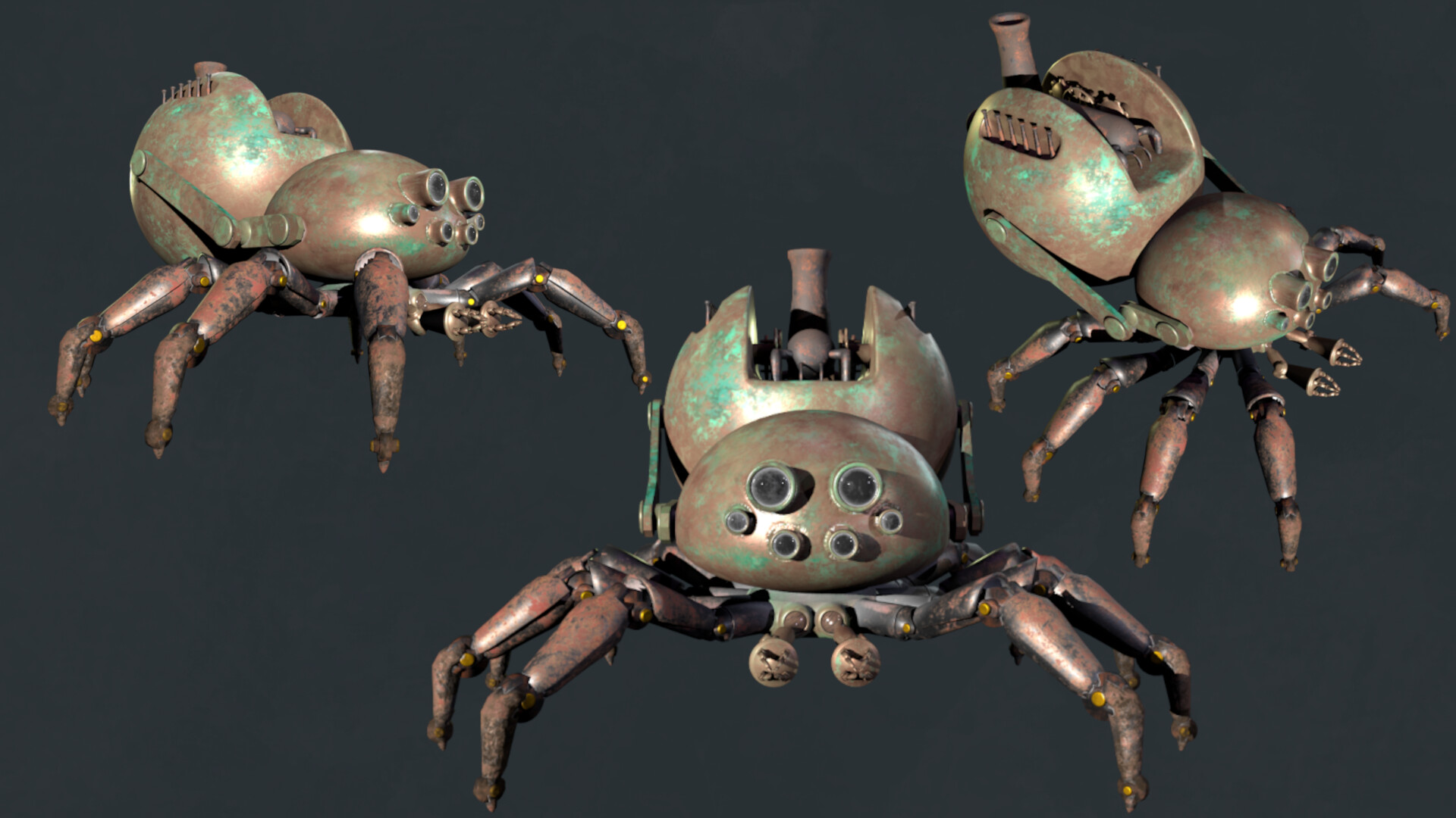 ArtStation - Steampunk Spider-Mech