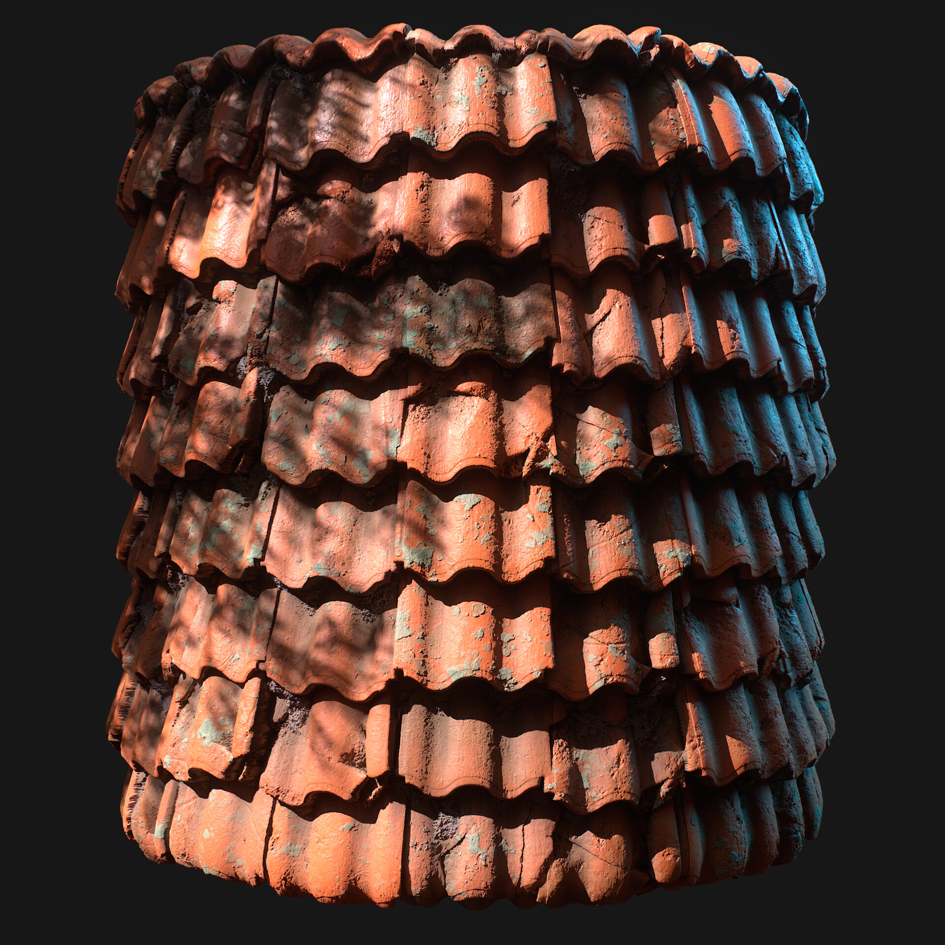 ArtStation - Terracotta Roof Tiles - Substance Designer