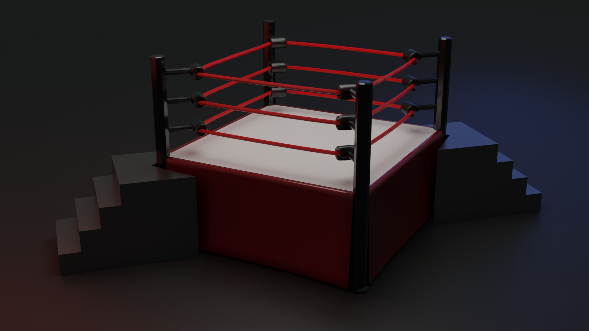 ArtStation - Low-poly wrestling ring