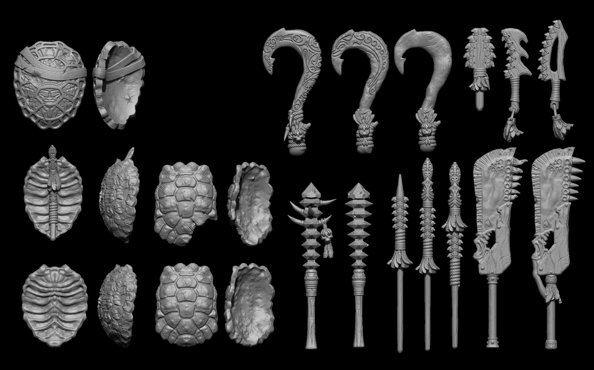 ArtStation - weapons and turtles shells