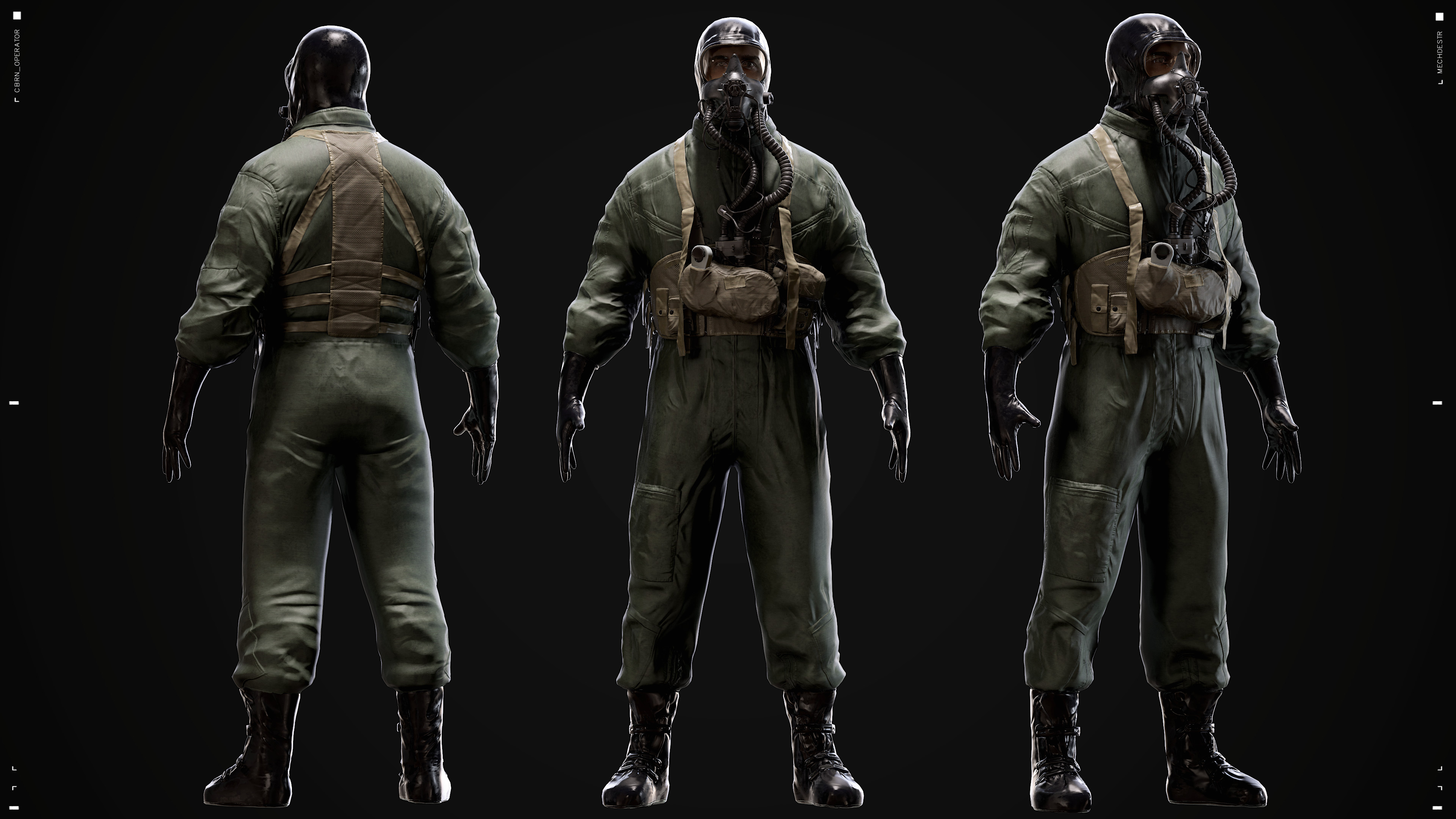 Aleksandra Akimova - CBRN Operator with AR5 Aircrew Gasmask