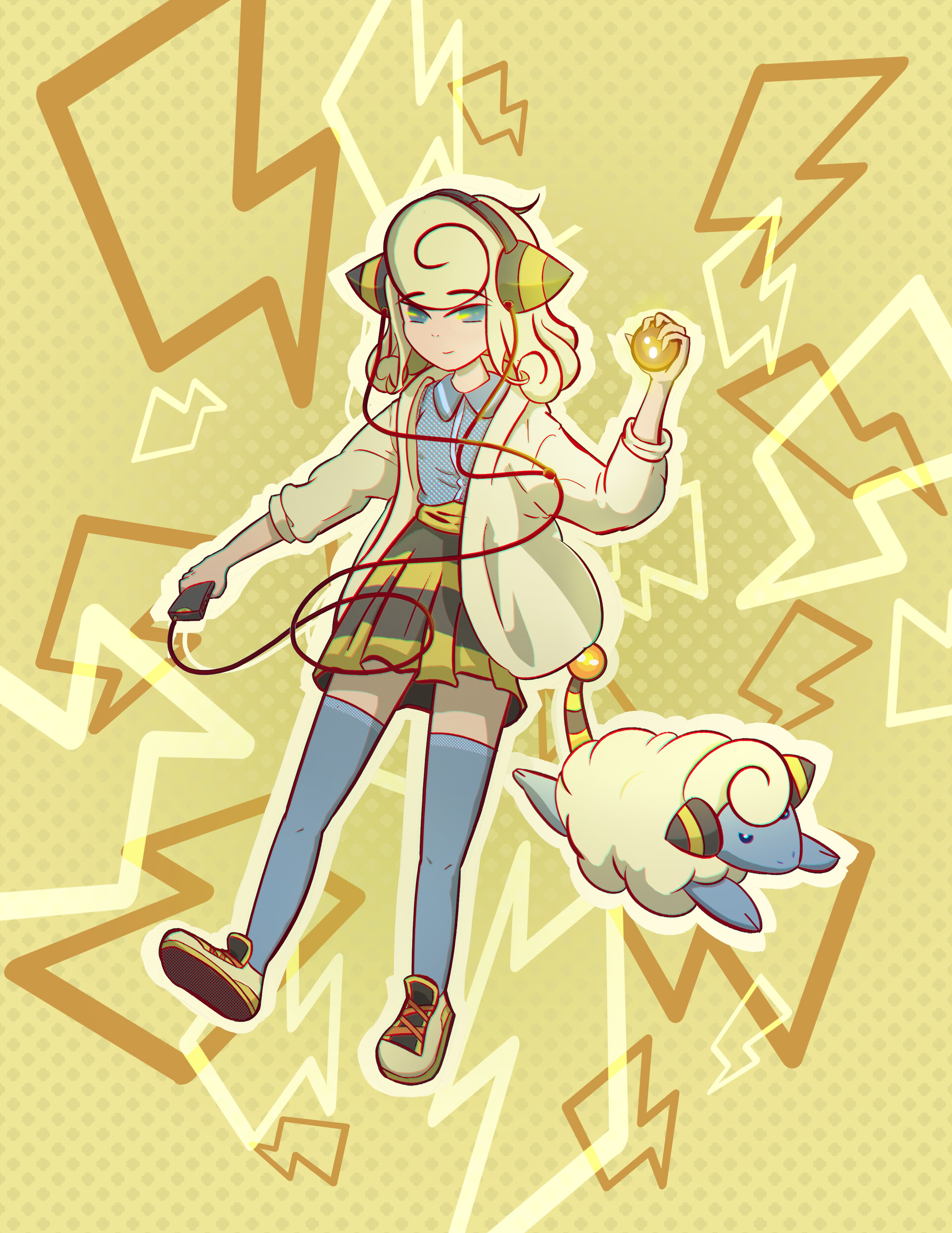 Mareep Gijinka ArtStation Mareep Gijinka