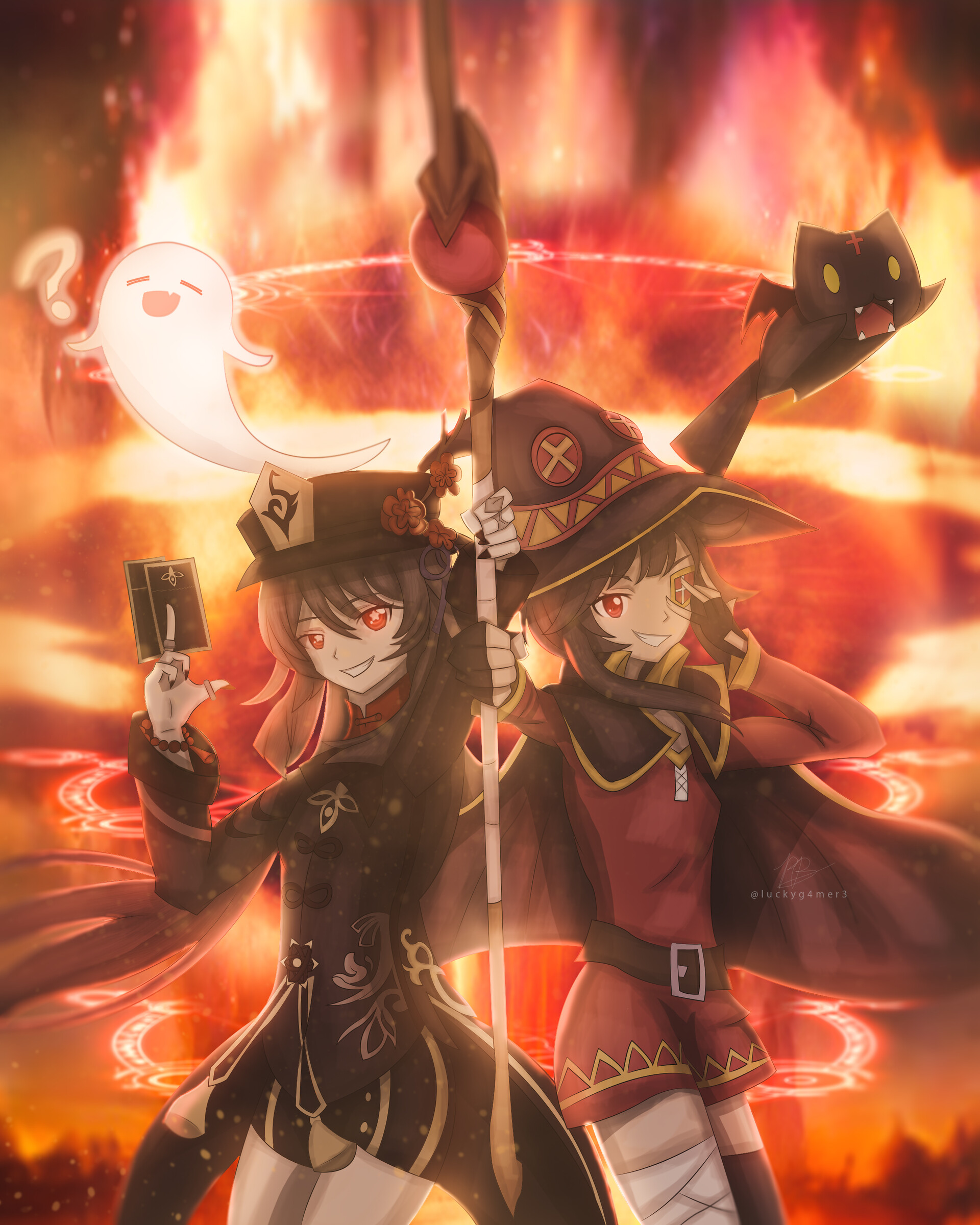 ArtStation - Hu Tao & Megumin