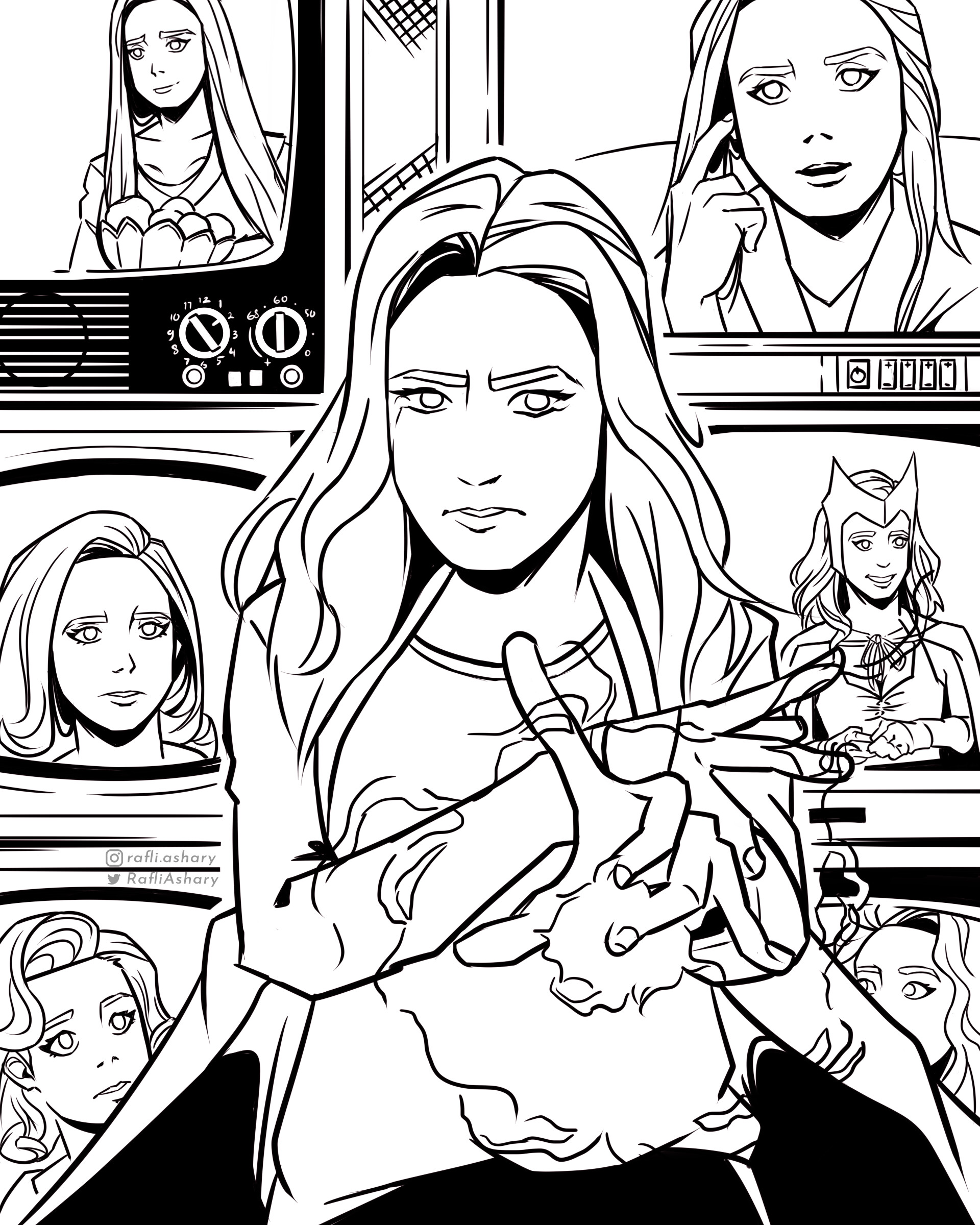 wanda vision coloring pages