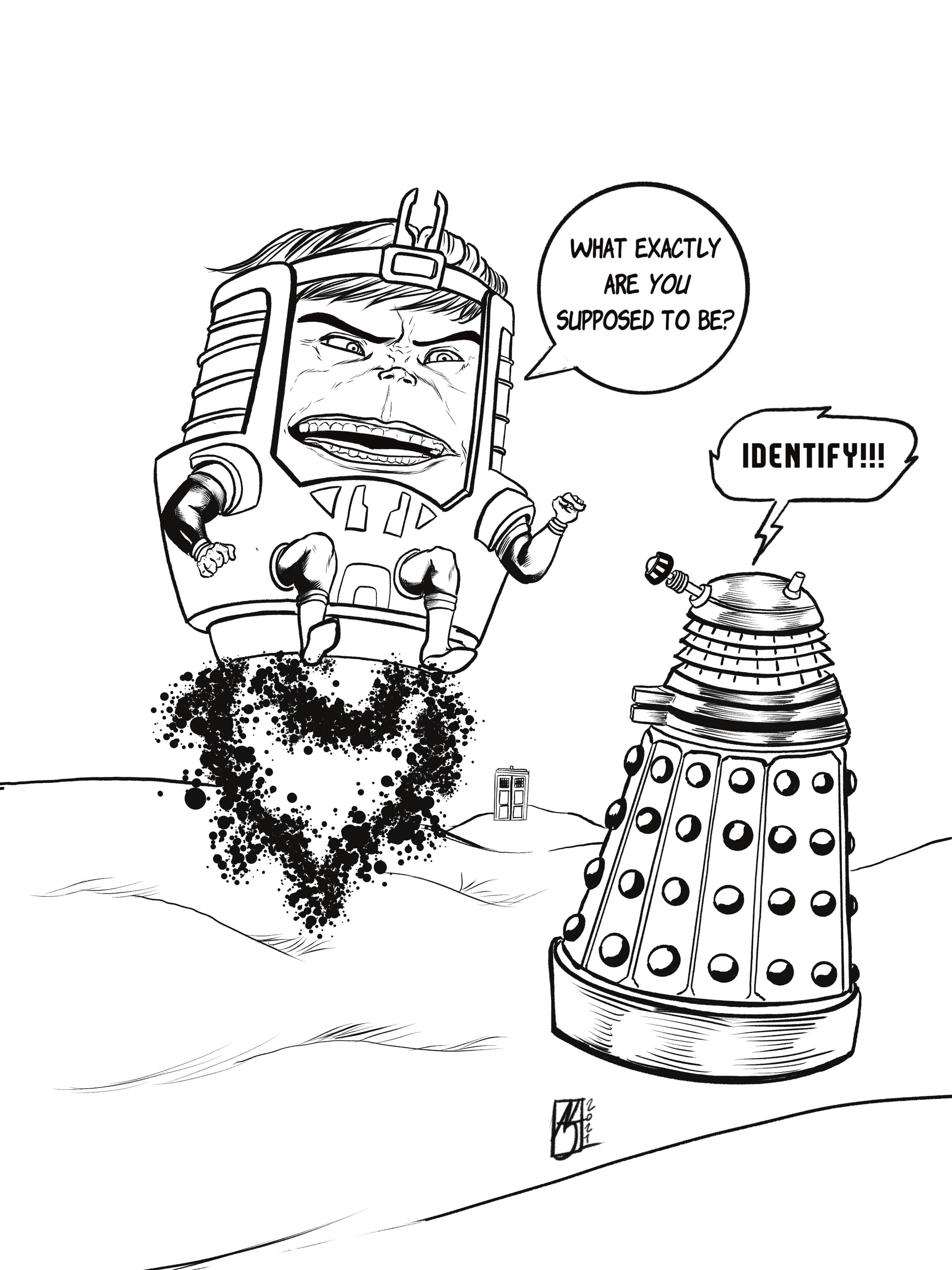 Dalek Cartoon Drawing