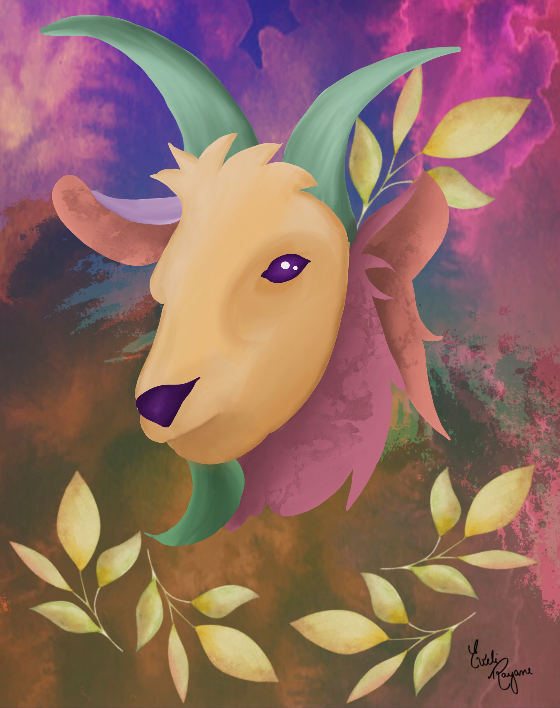 ArtStation - Colorful Goat