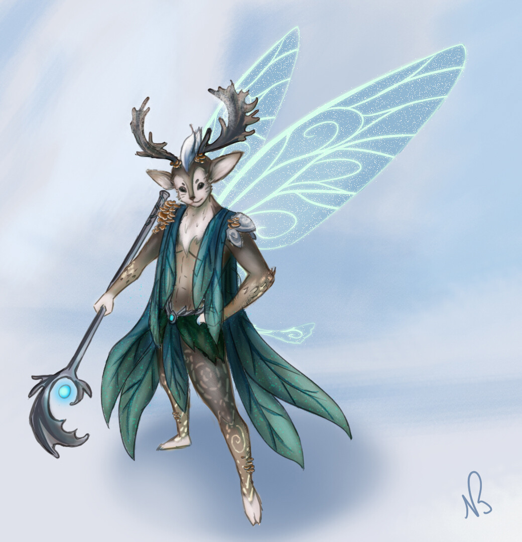 ArtStation - The Guardian Deer in Winter