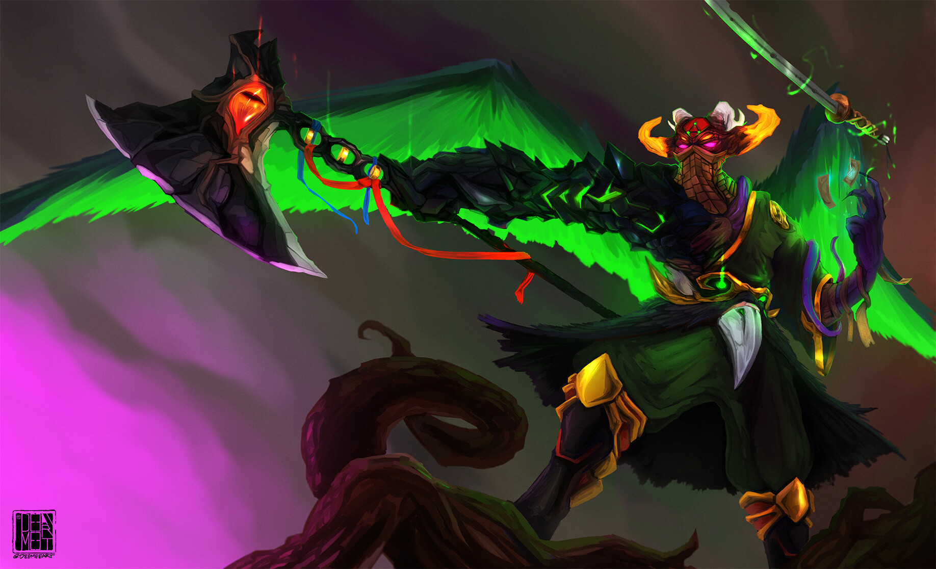 Deemee Art - END GAME Illustrations for Verum/Arcadum on twitch.tv