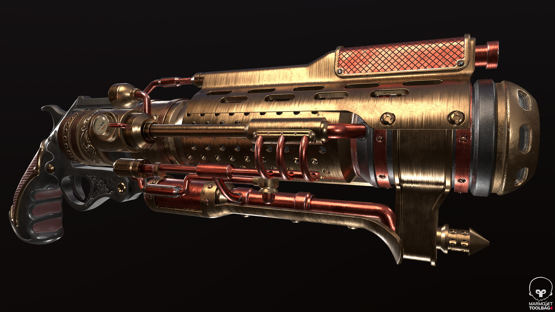 ArtStation - Steampunk Revolver - Final Judgment