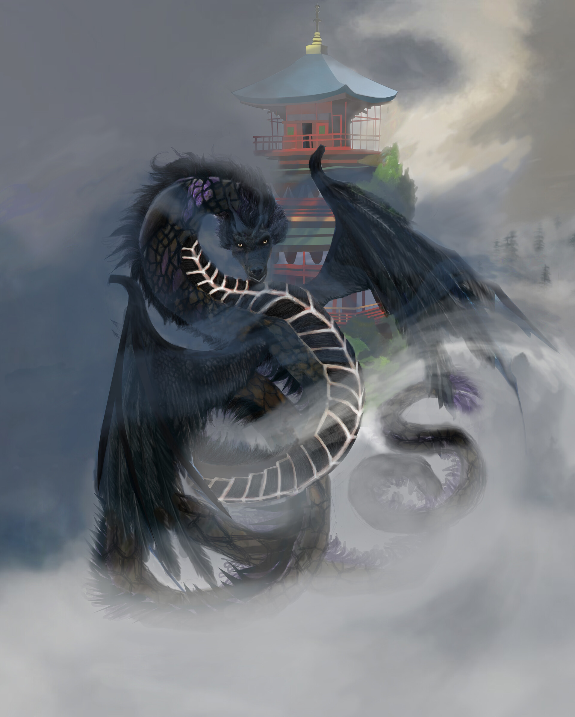 ArtStation - mist dragon commission