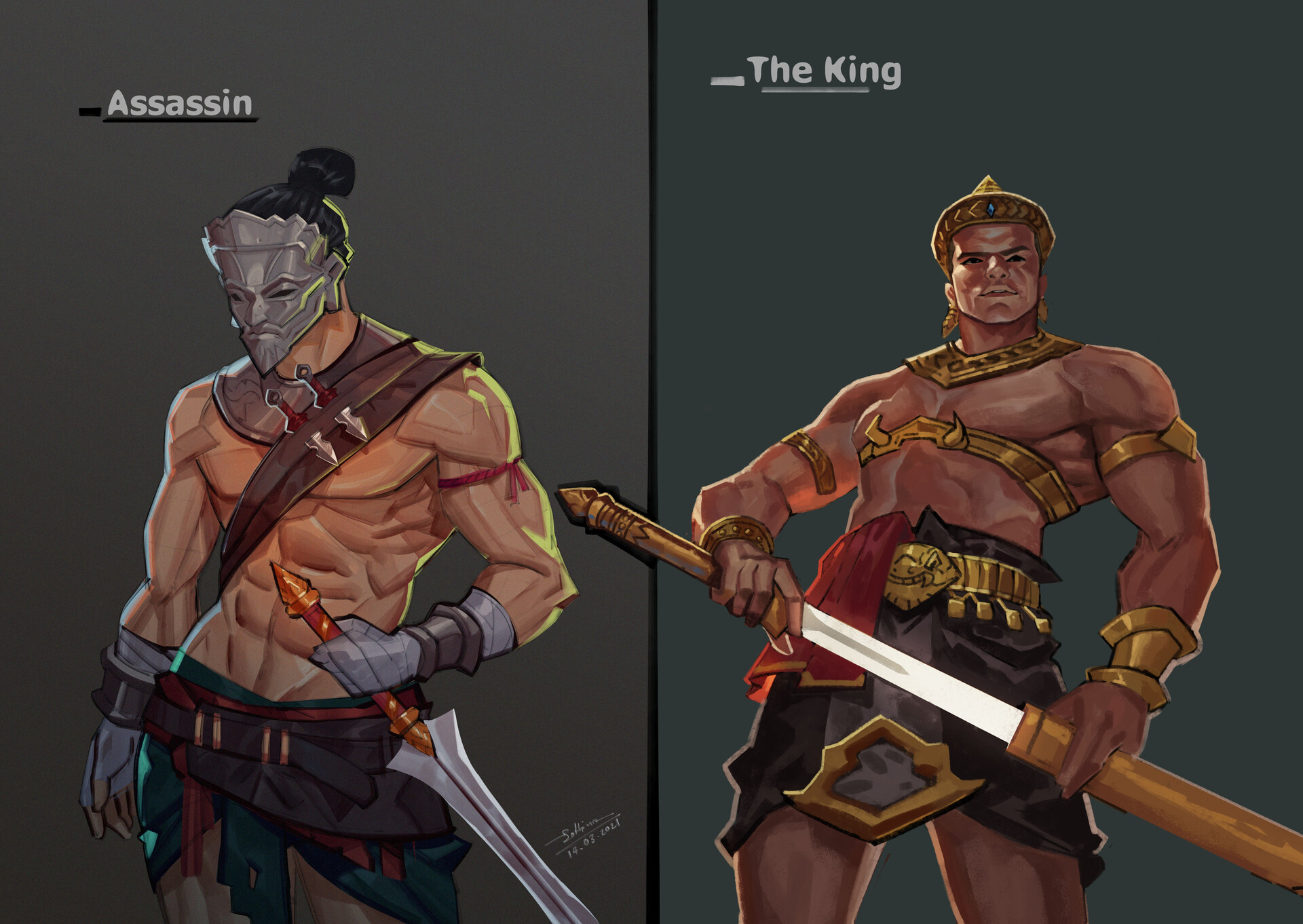ArtStation - The Assassin and King