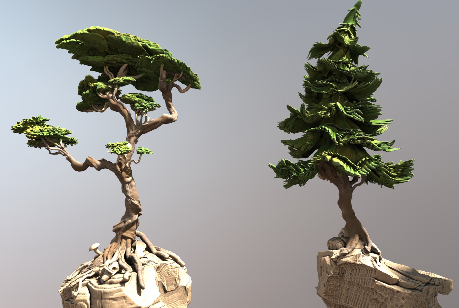ArtStation - Some Stylized Trees
