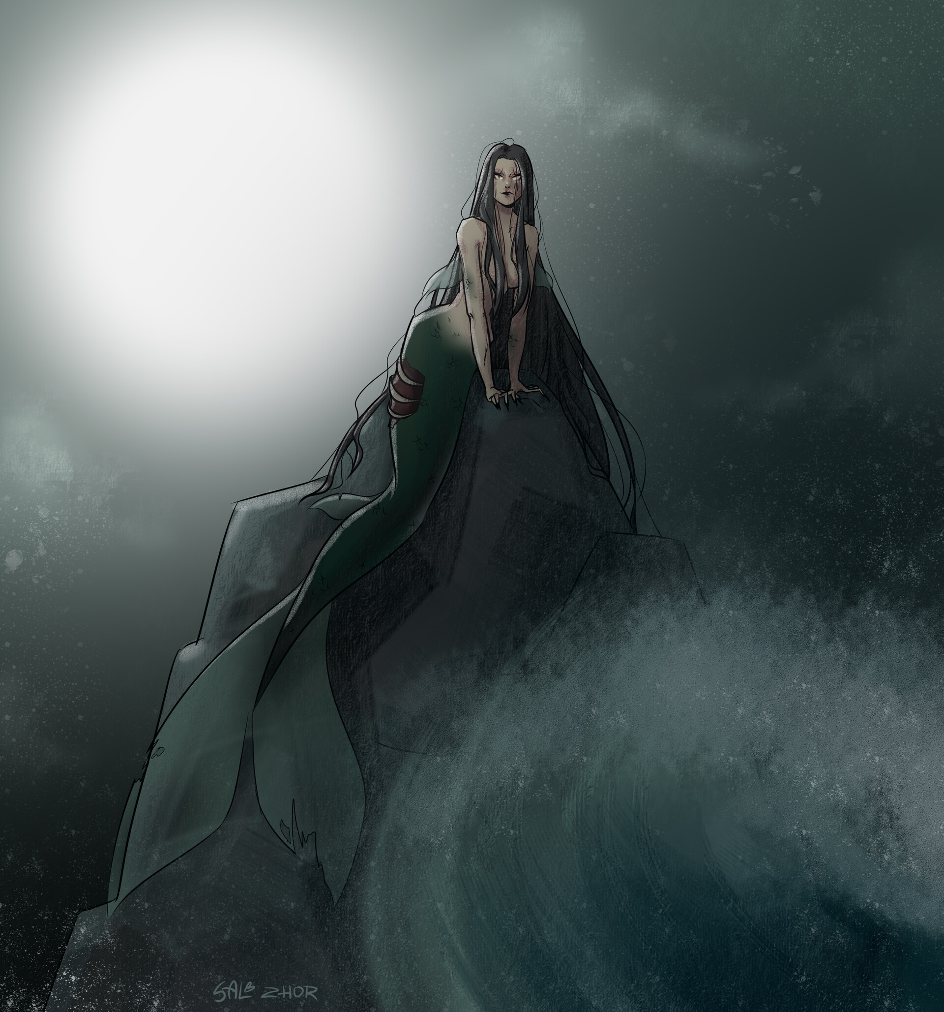 ArtStation - Wounded mermaid