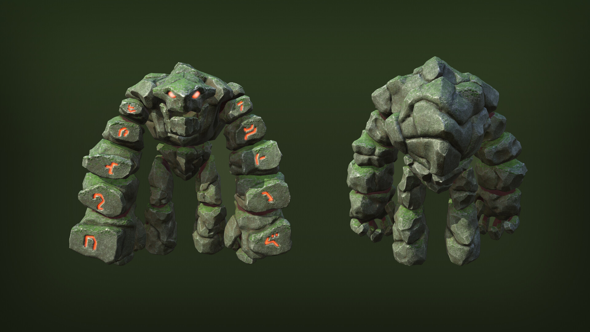 ArtStation - Golem. 3d model for the game.