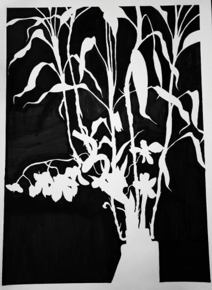 ArtStation - Bamboo plant with ink