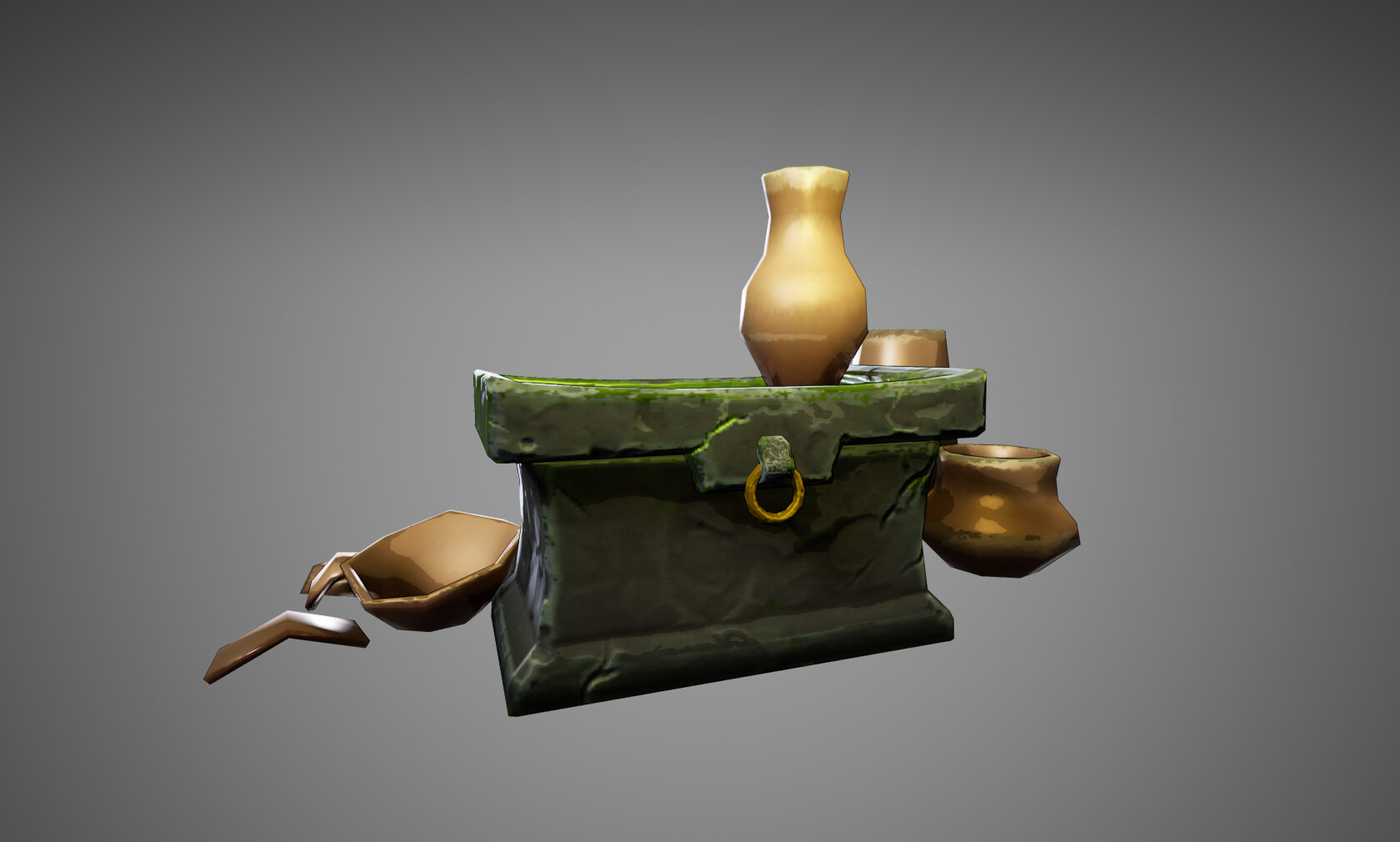 ArtStation - Stylized Chest and Pots