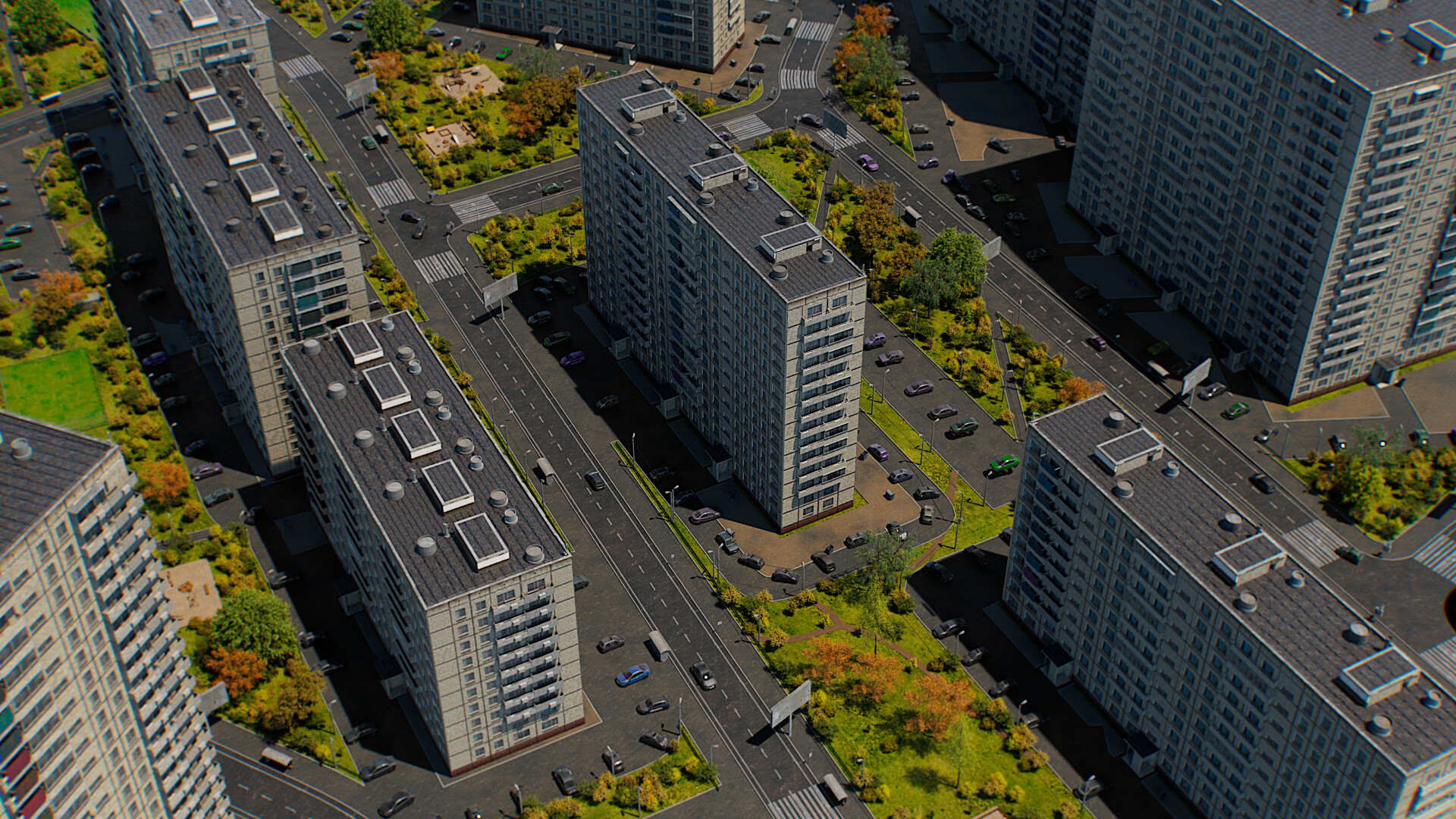 ArtStation - Fully procedural city with traffic