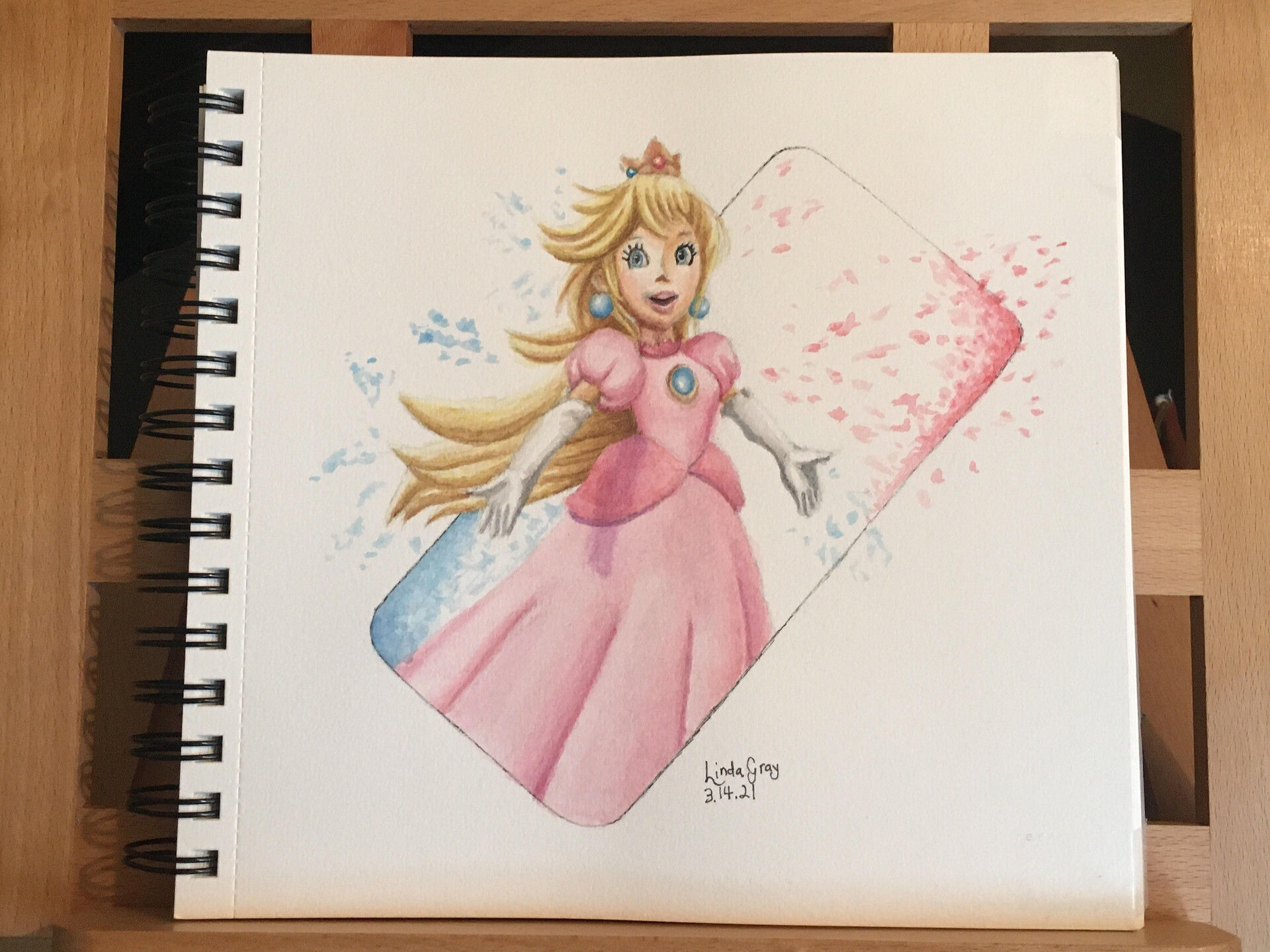 ArtStation - Princess Peach in Watercolor