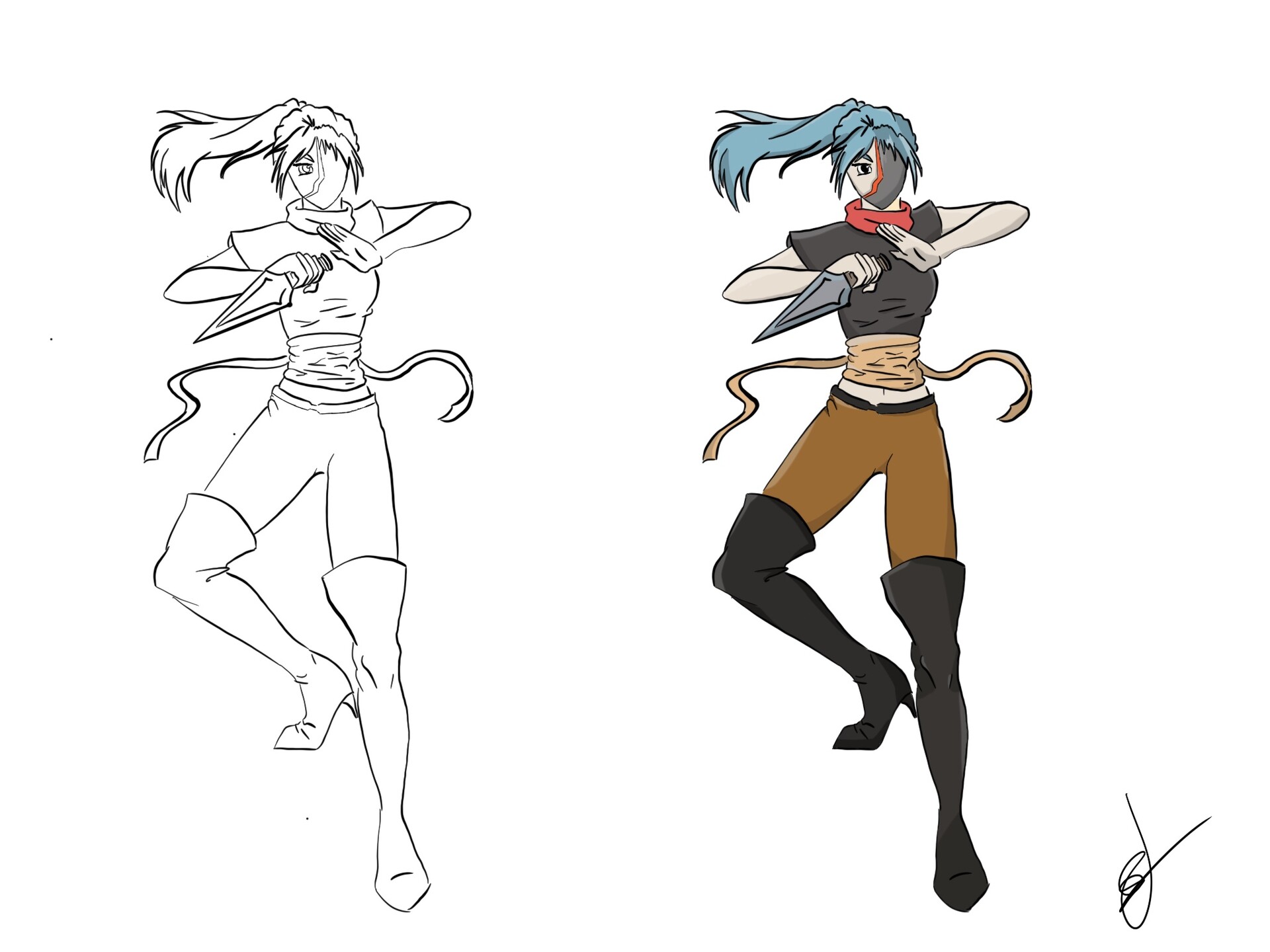 ArtStation - Female Ninja concept