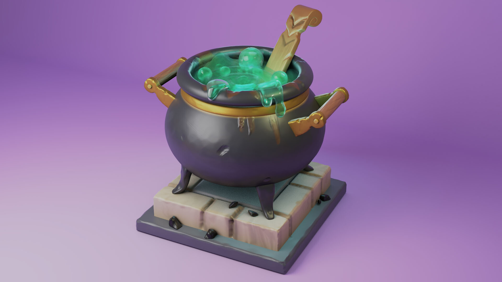 ArtStation - Stylized cauldron