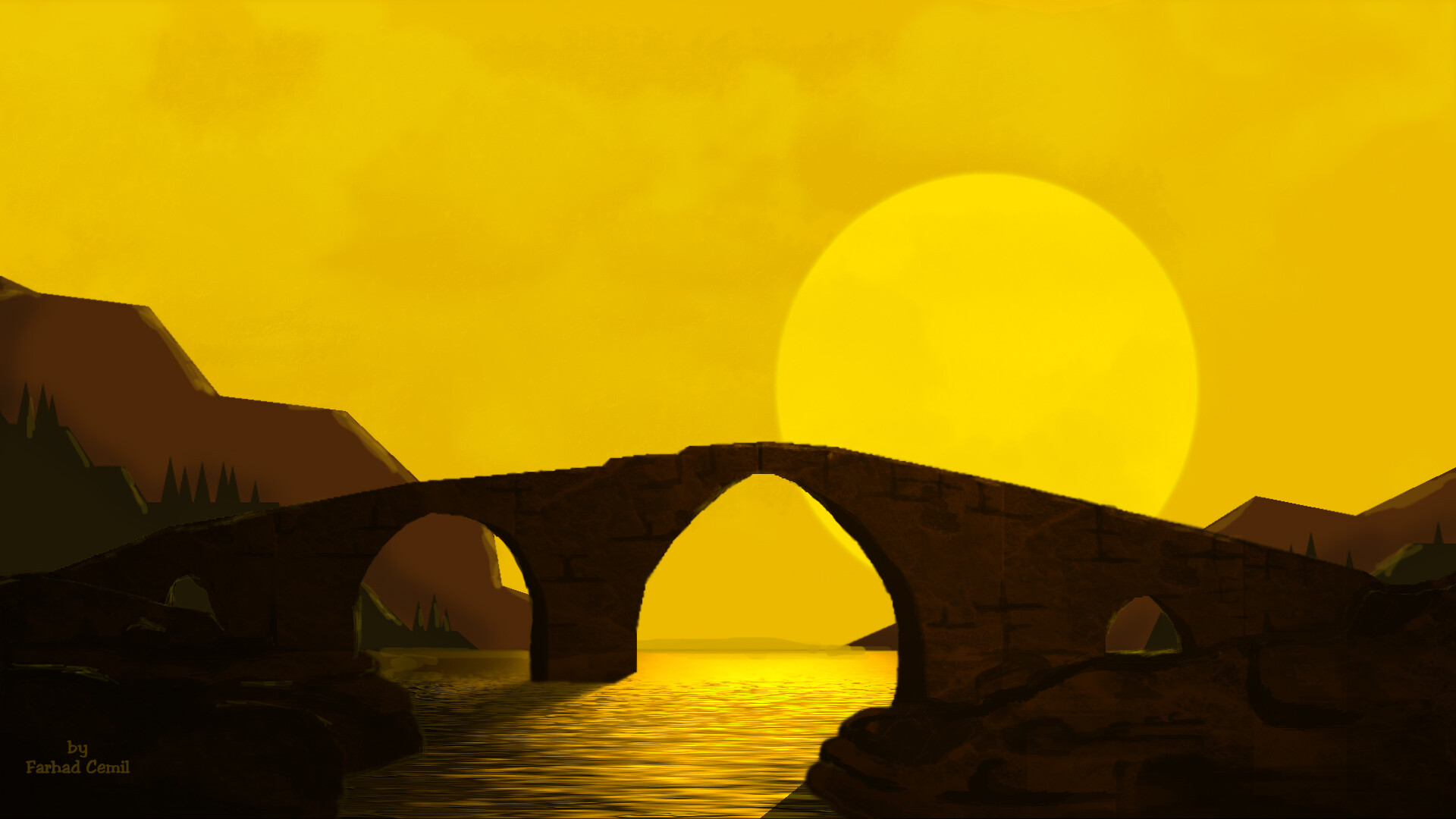 ArtStation - Pira delal bridge Zakho