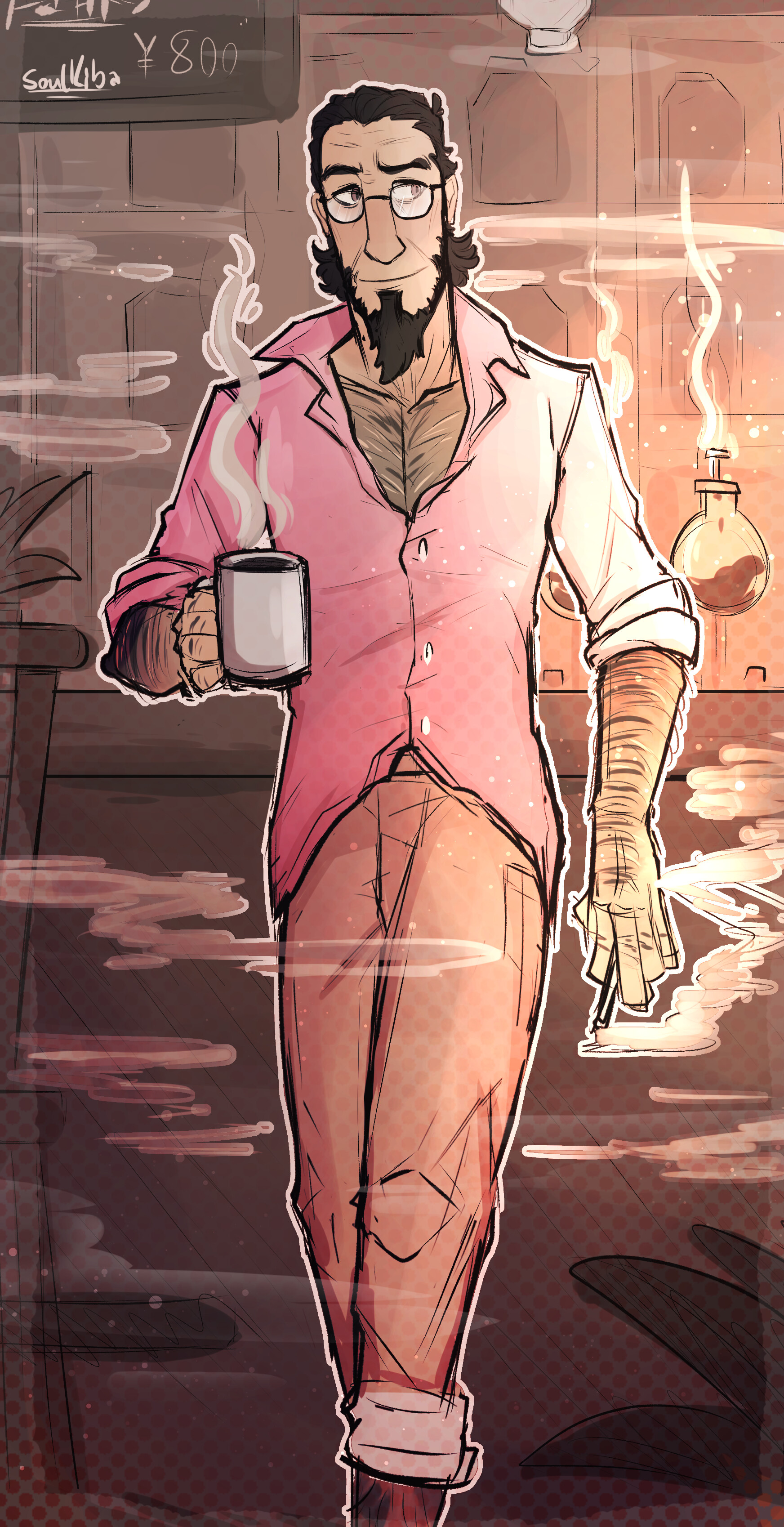 ArtStation - [Fanart] Persona 5 Sojiro Sakura Sketch