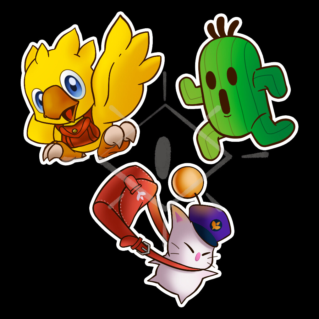 ArtStation - [Commission] Emotes - Final Fantasy Buddies