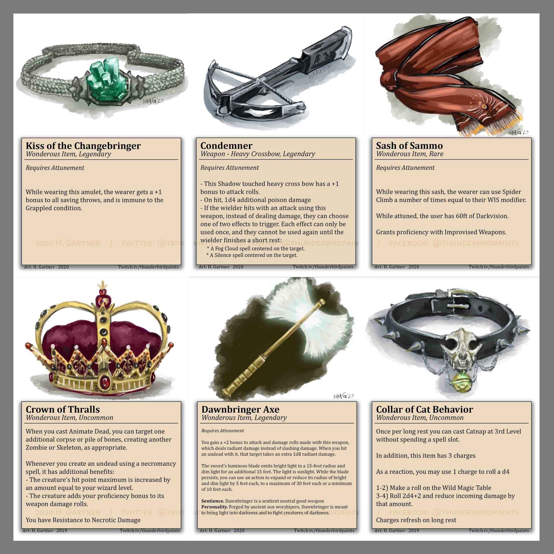 ArtStation - Item Card Illustrations
