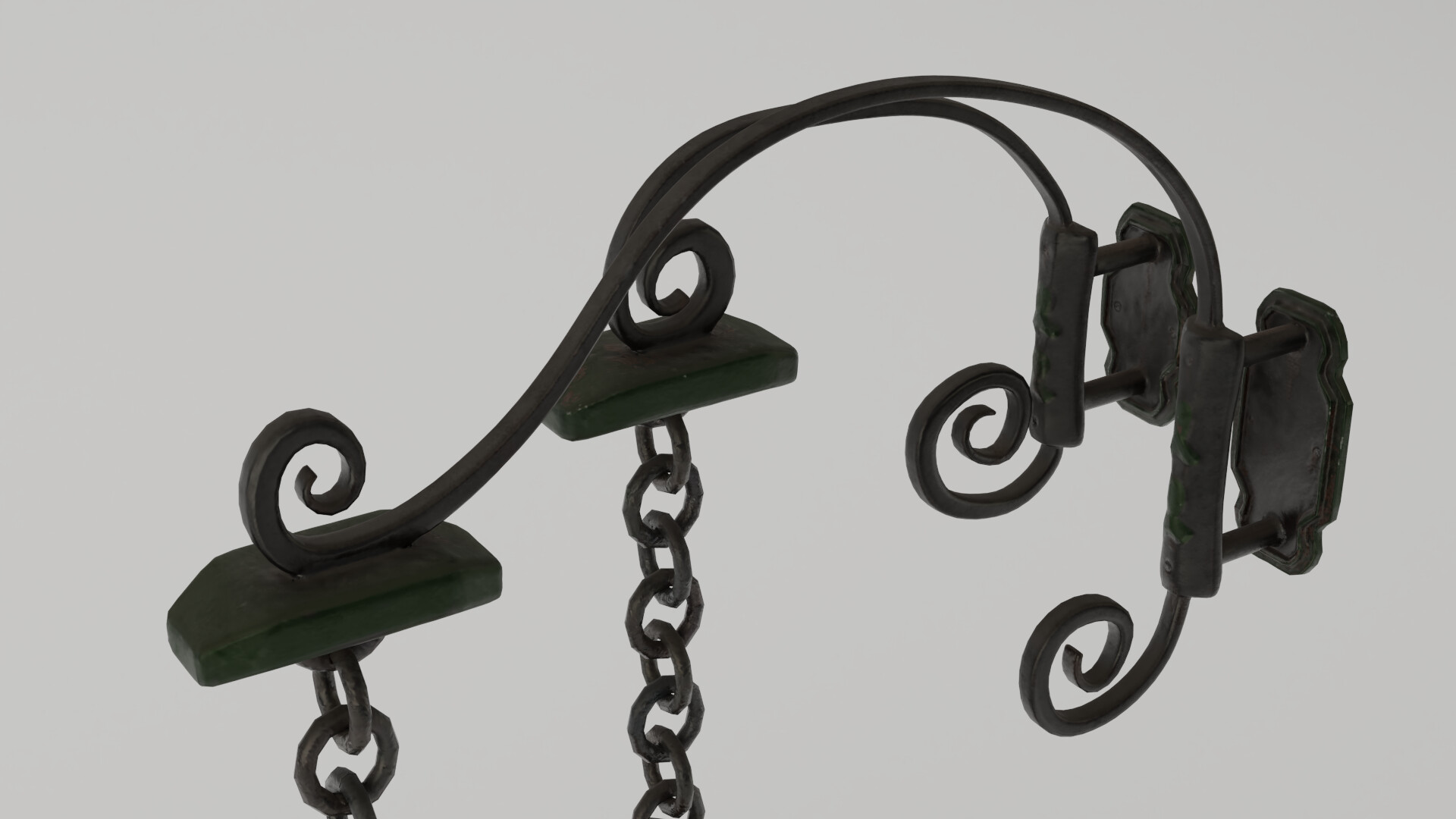 3D Tudor - Bakery Medieval Sign Model (Croissant)