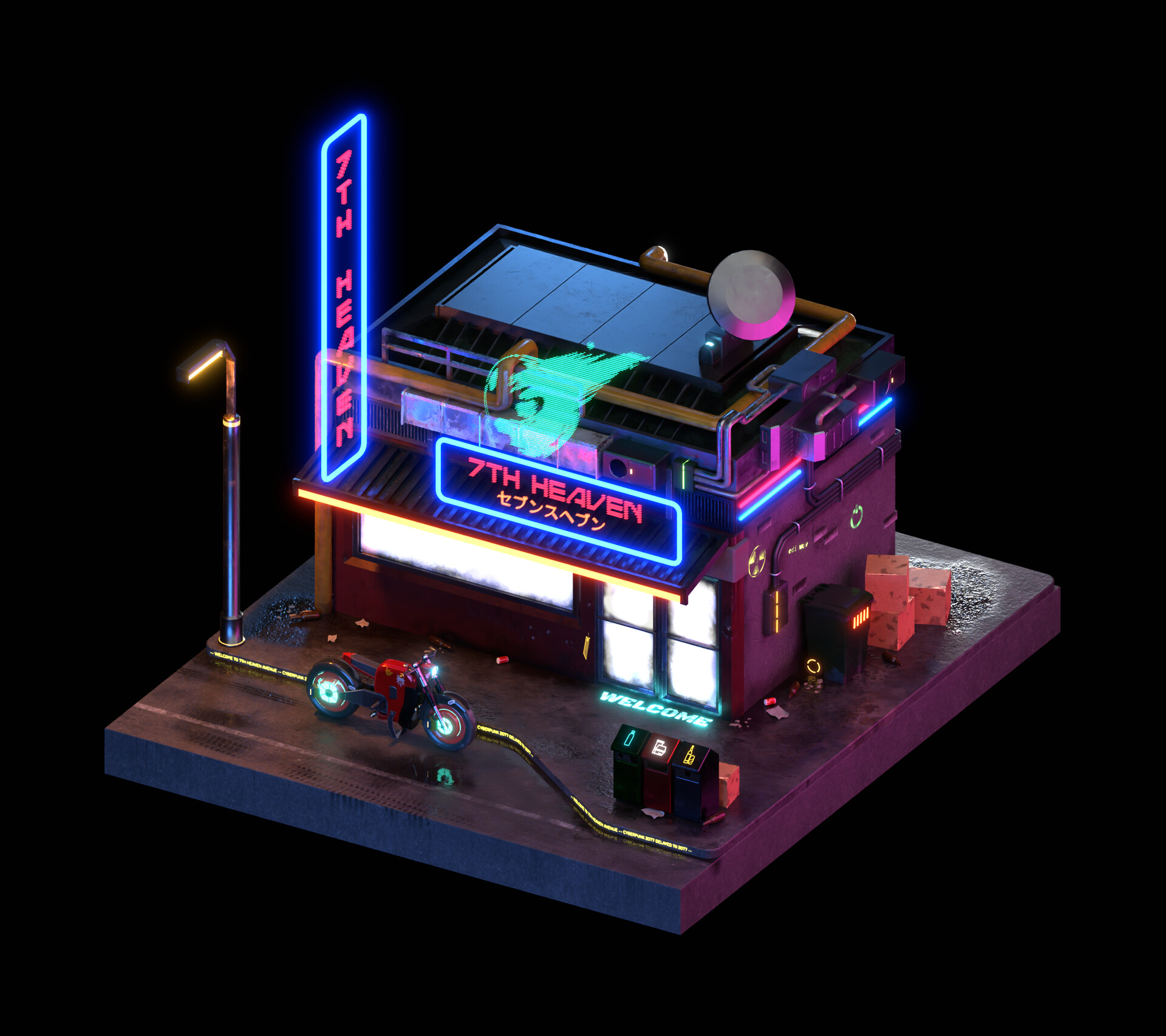 ArtStation - Cyberpunk Diorama Scene