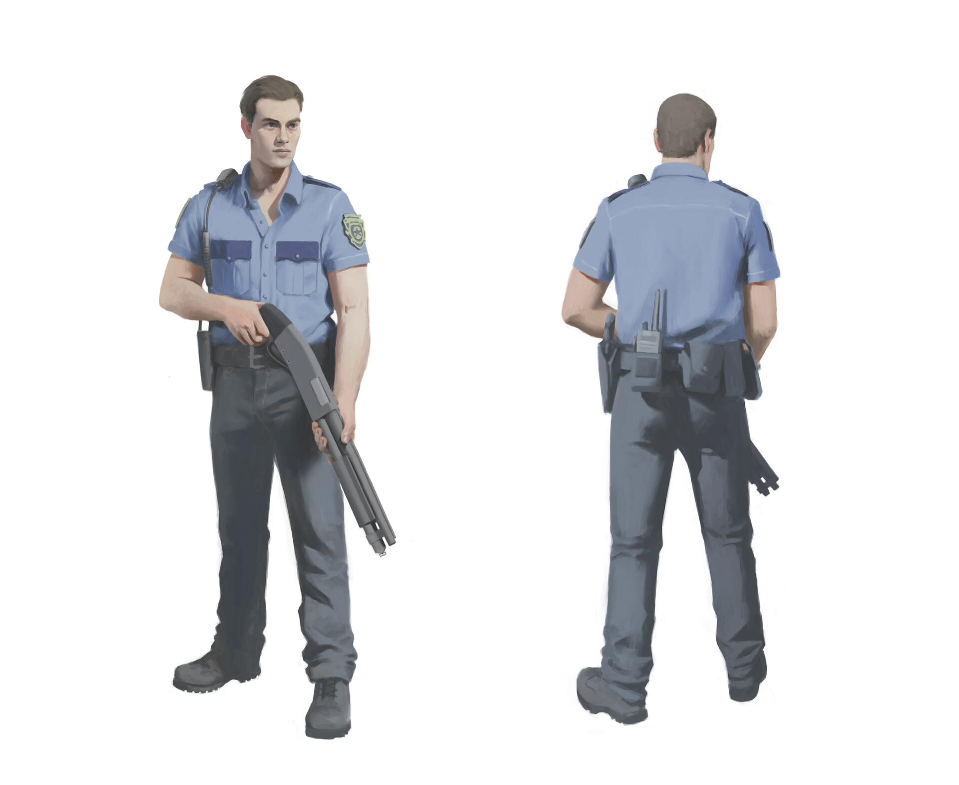 ArtStation - Zombie apocalypse personal project, Policeman