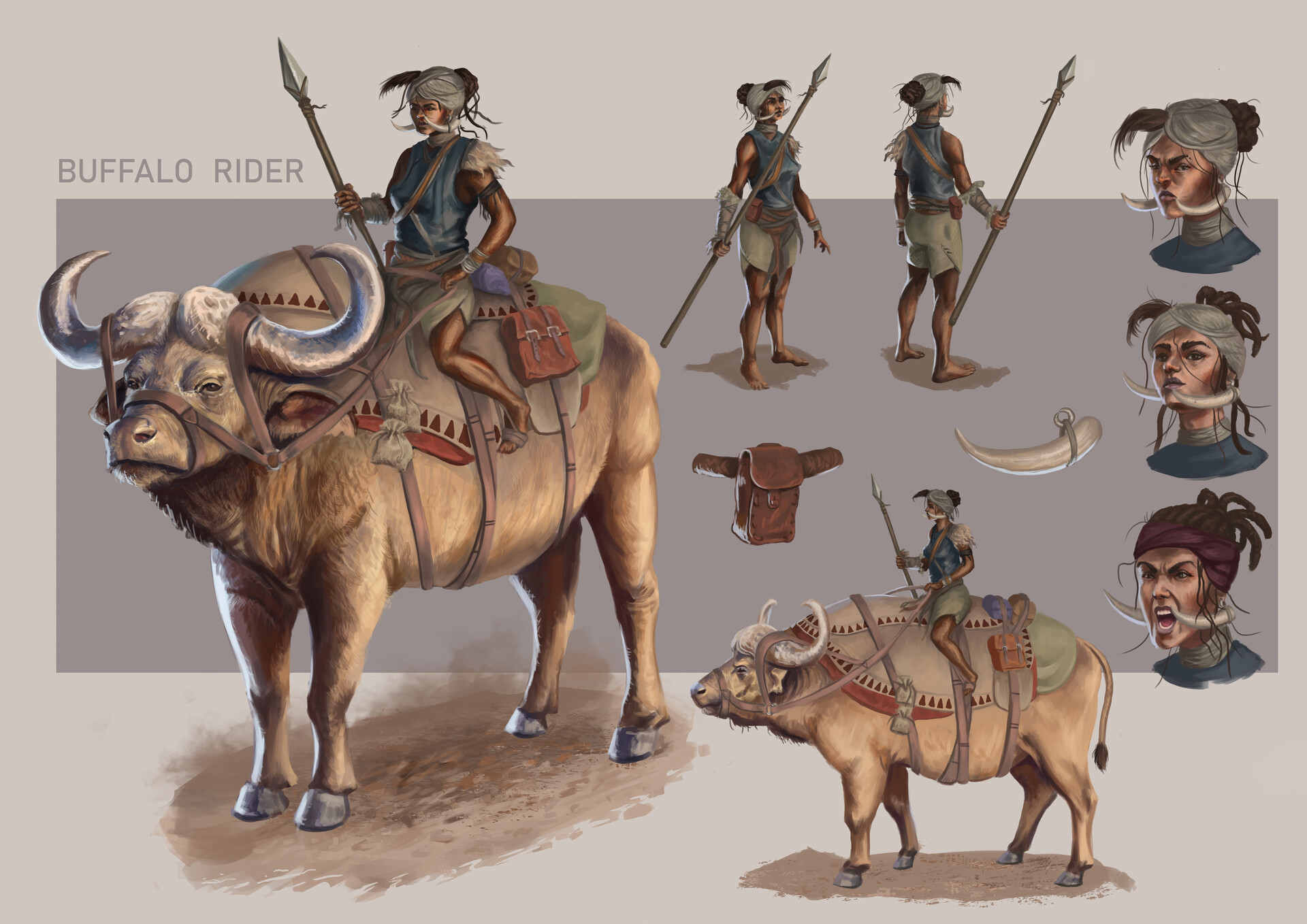 ArtStation - Buffalo Rider