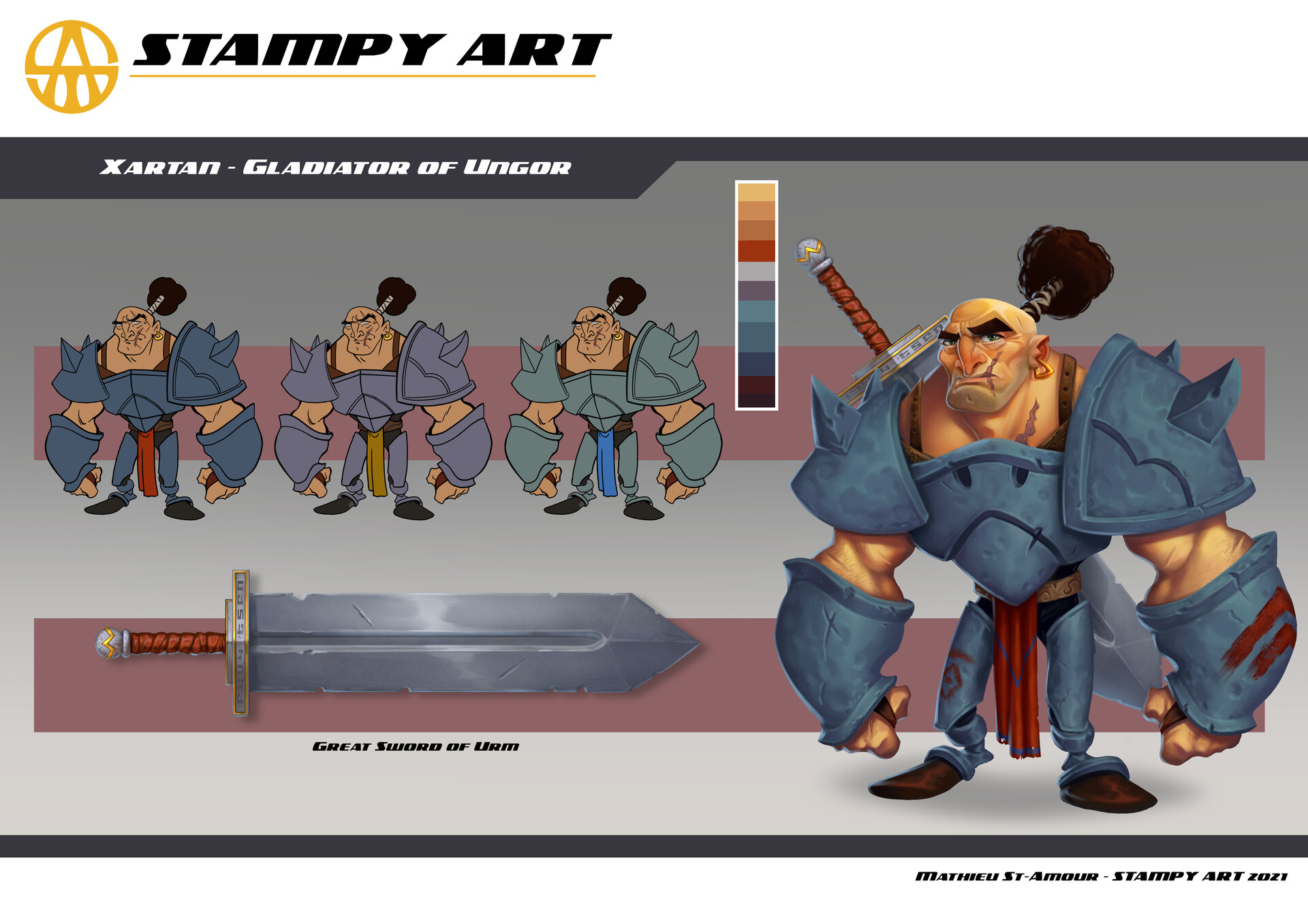 ArtStation - Xartan - Gladiator of Ungor